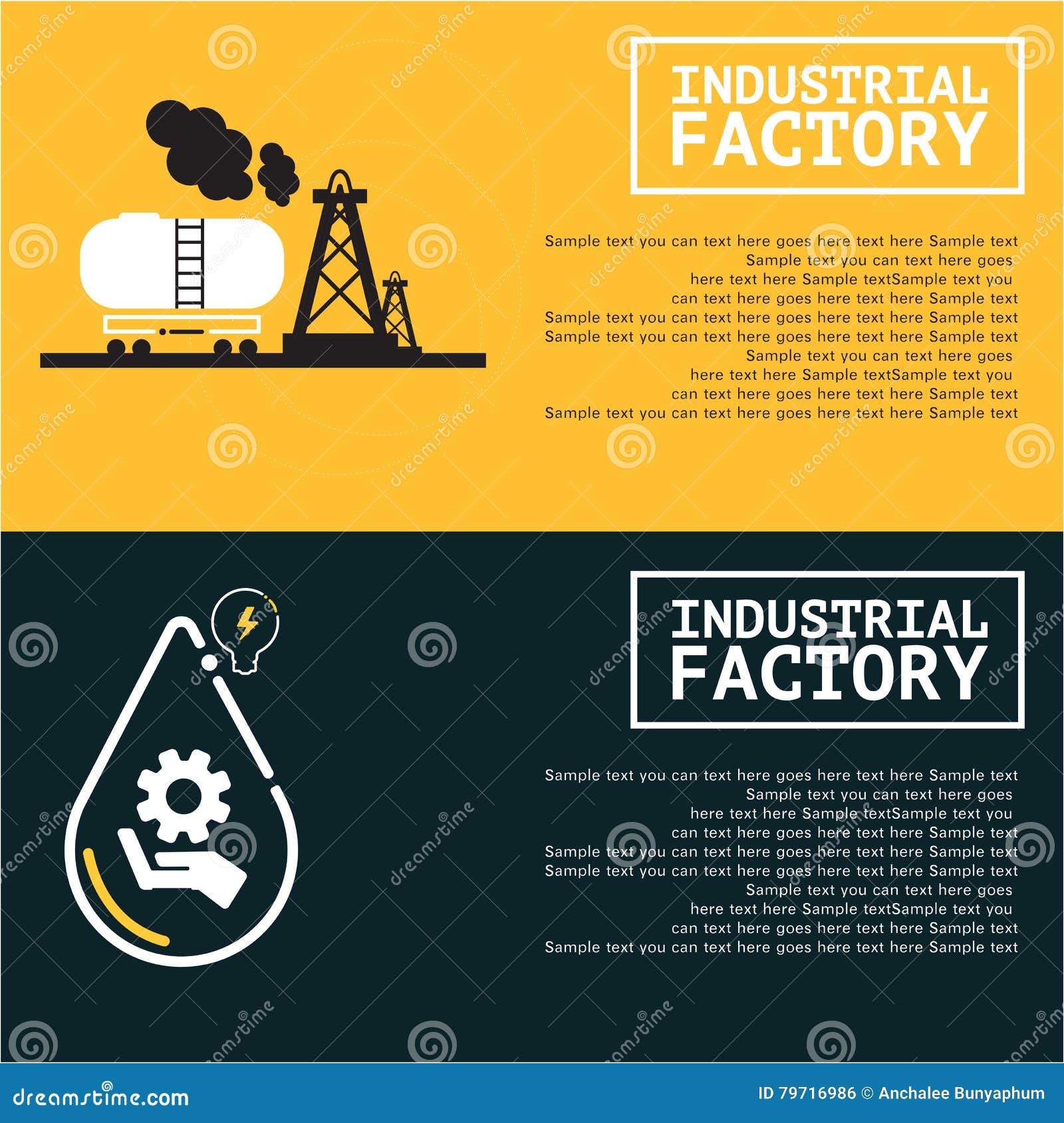 Industrial Graphic Template Stock Illustration - Illustration of energy ...
