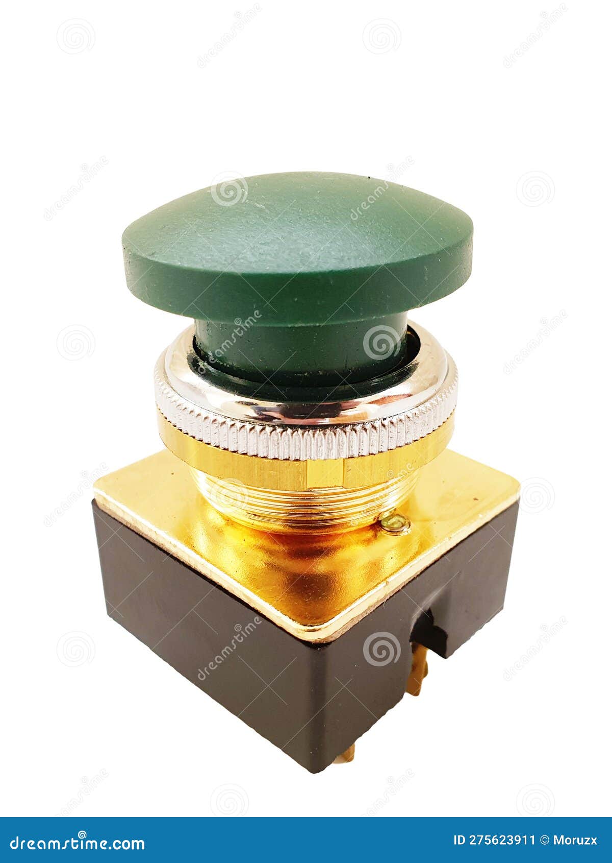 Green Emergency Push Button Stock Image - Image of iron, switch: 275623911