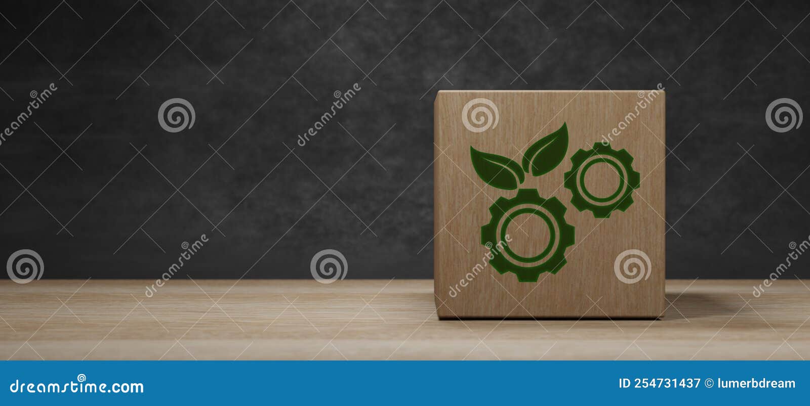 Industrial Green Environment Wood Block Environment Concept 3D Render ...