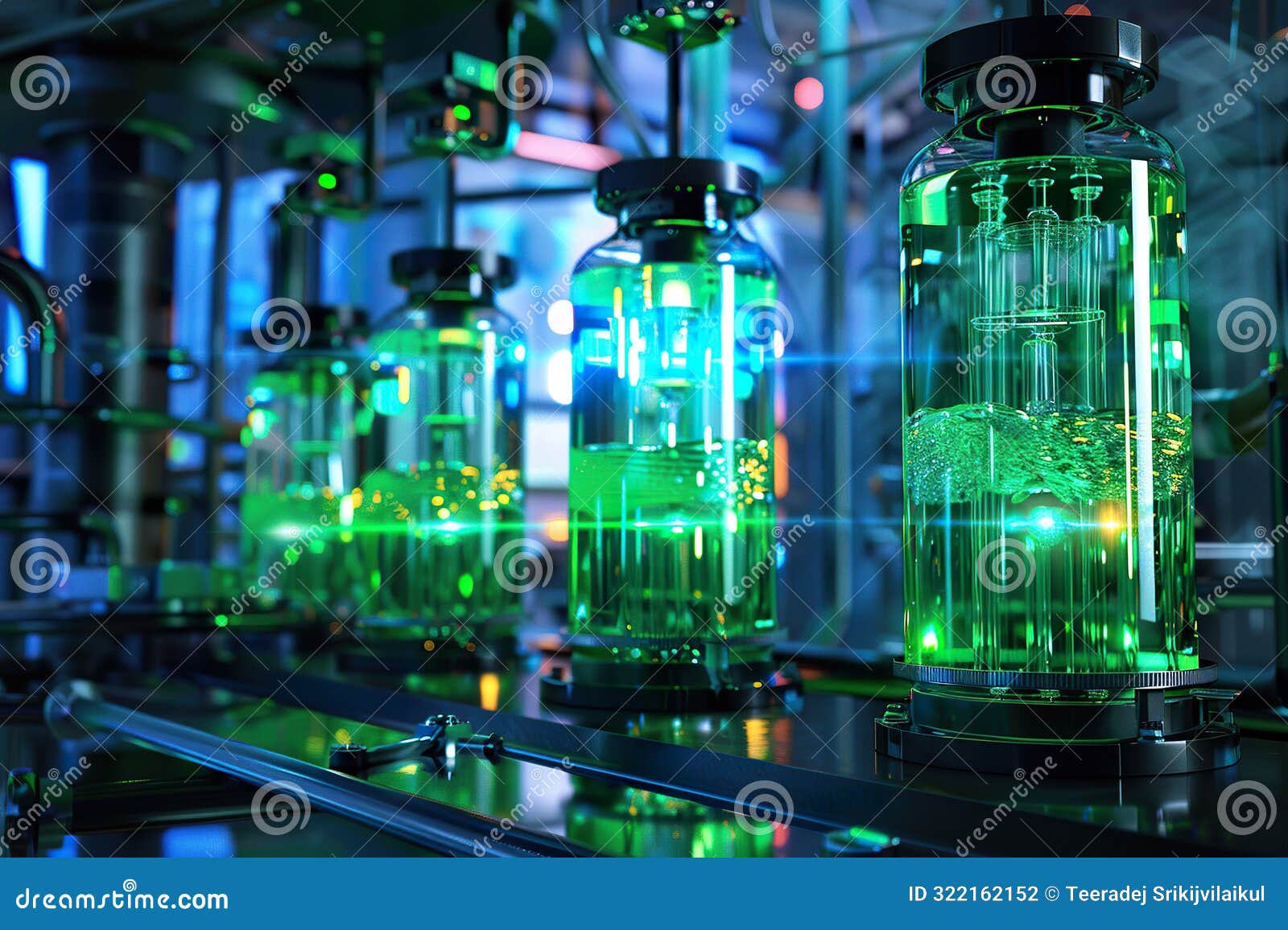 Industrial Green Hydrogen Production Stock Illustration - Illustration ...