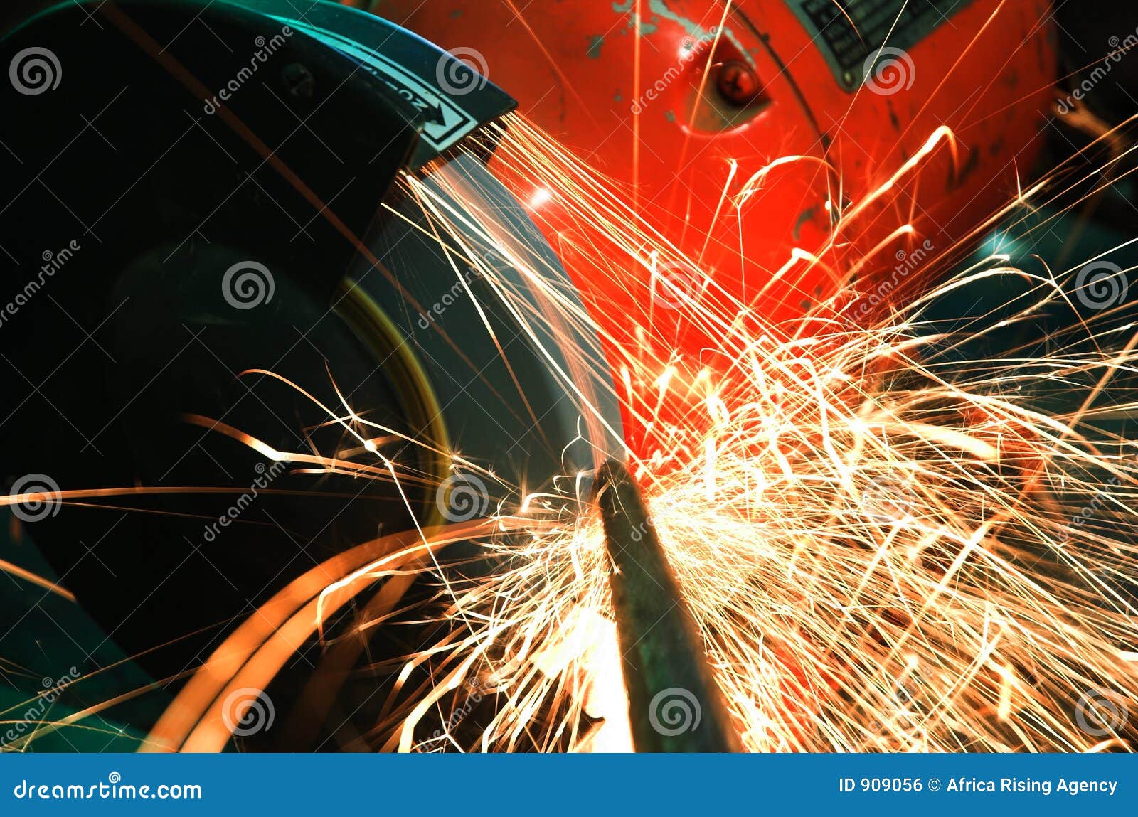Industrial Grinder and Sparks Stock Photo - Image of skilled ...