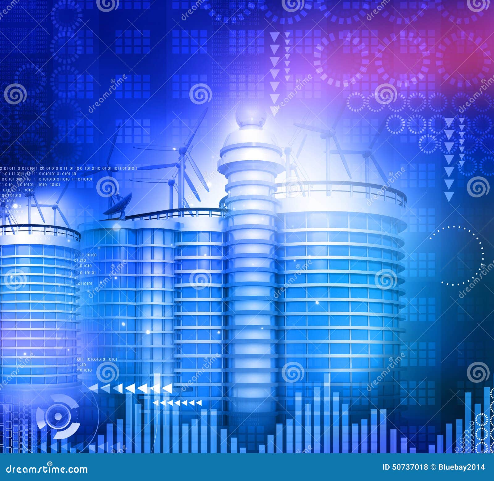 Industrial Growth of Business Chart Stock Illustration - Illustration ...