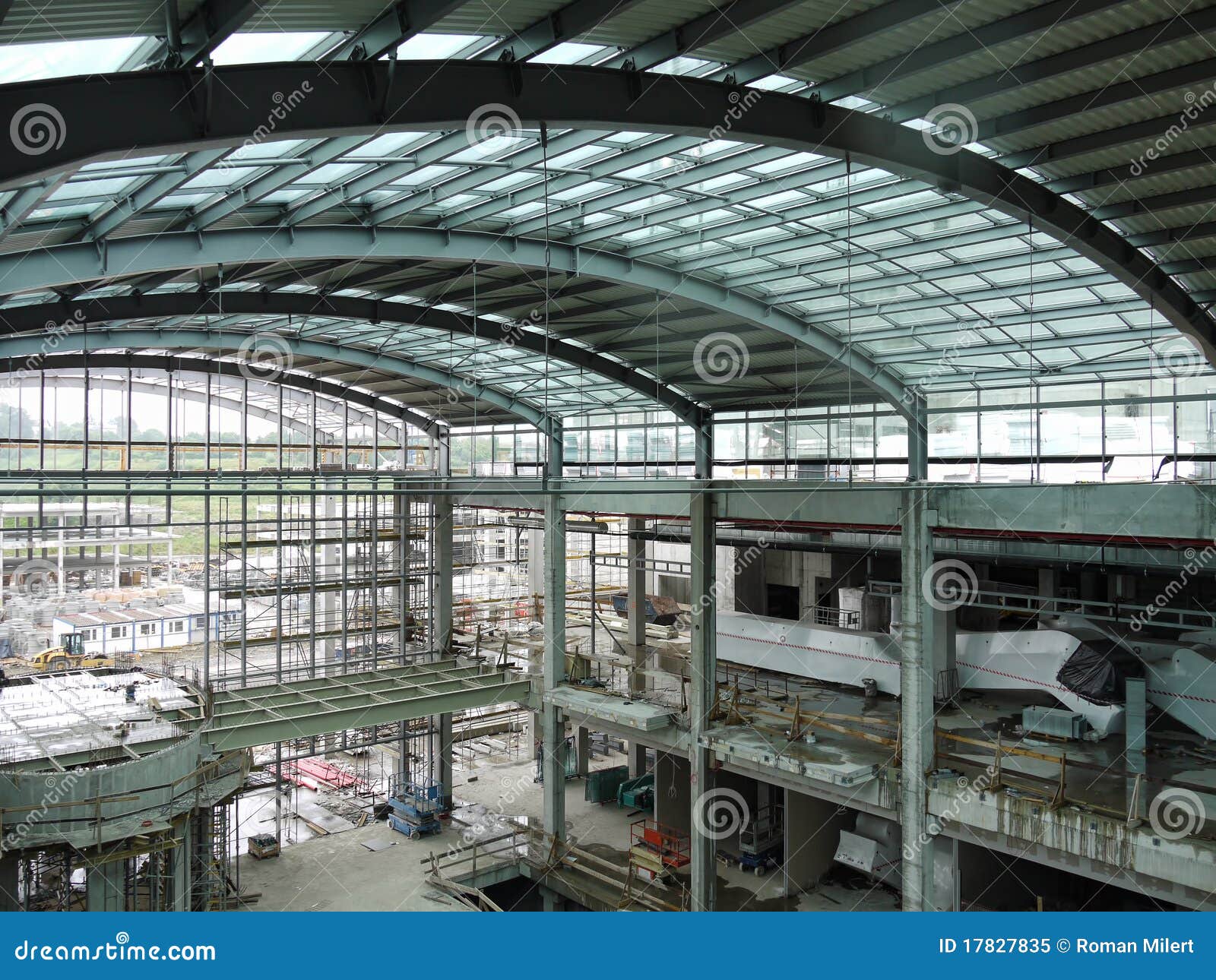 Industrial hall stock image. Image of beam, assembly - 17827835