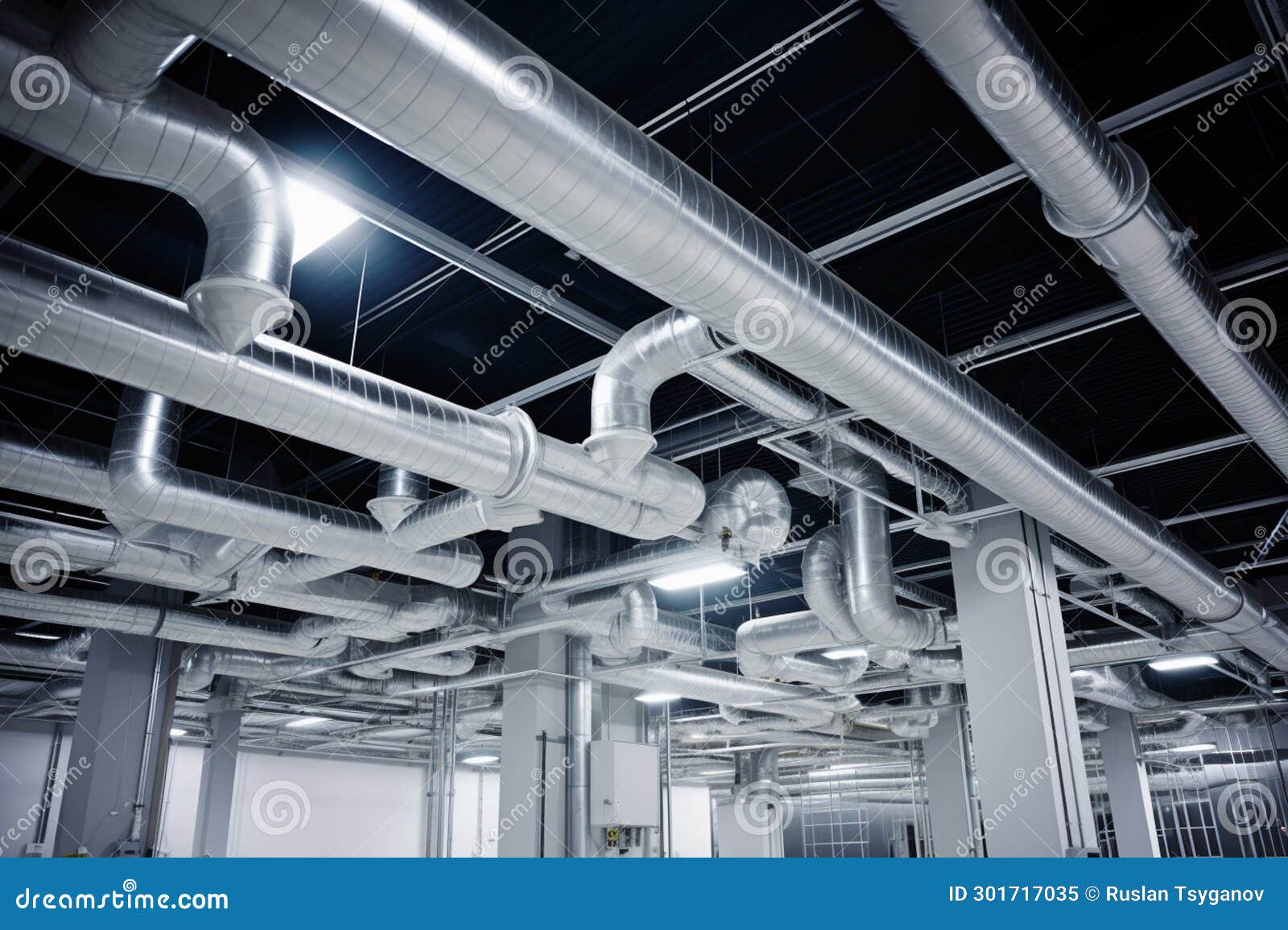 Industrial Hall with Ventilation System Throughout the Premises Stock ...