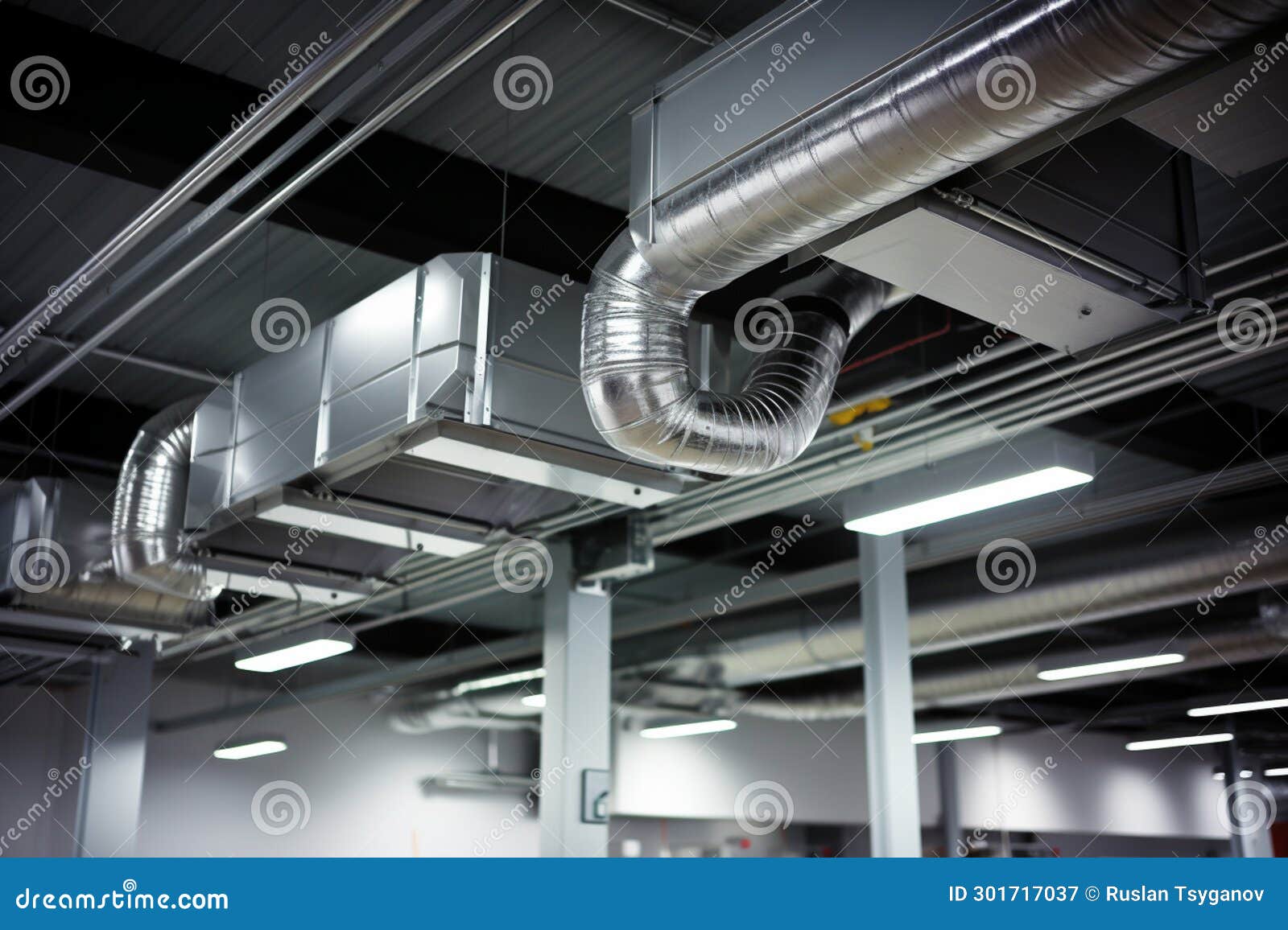 Industrial Hall with Ventilation System Throughout the Premises Stock ...