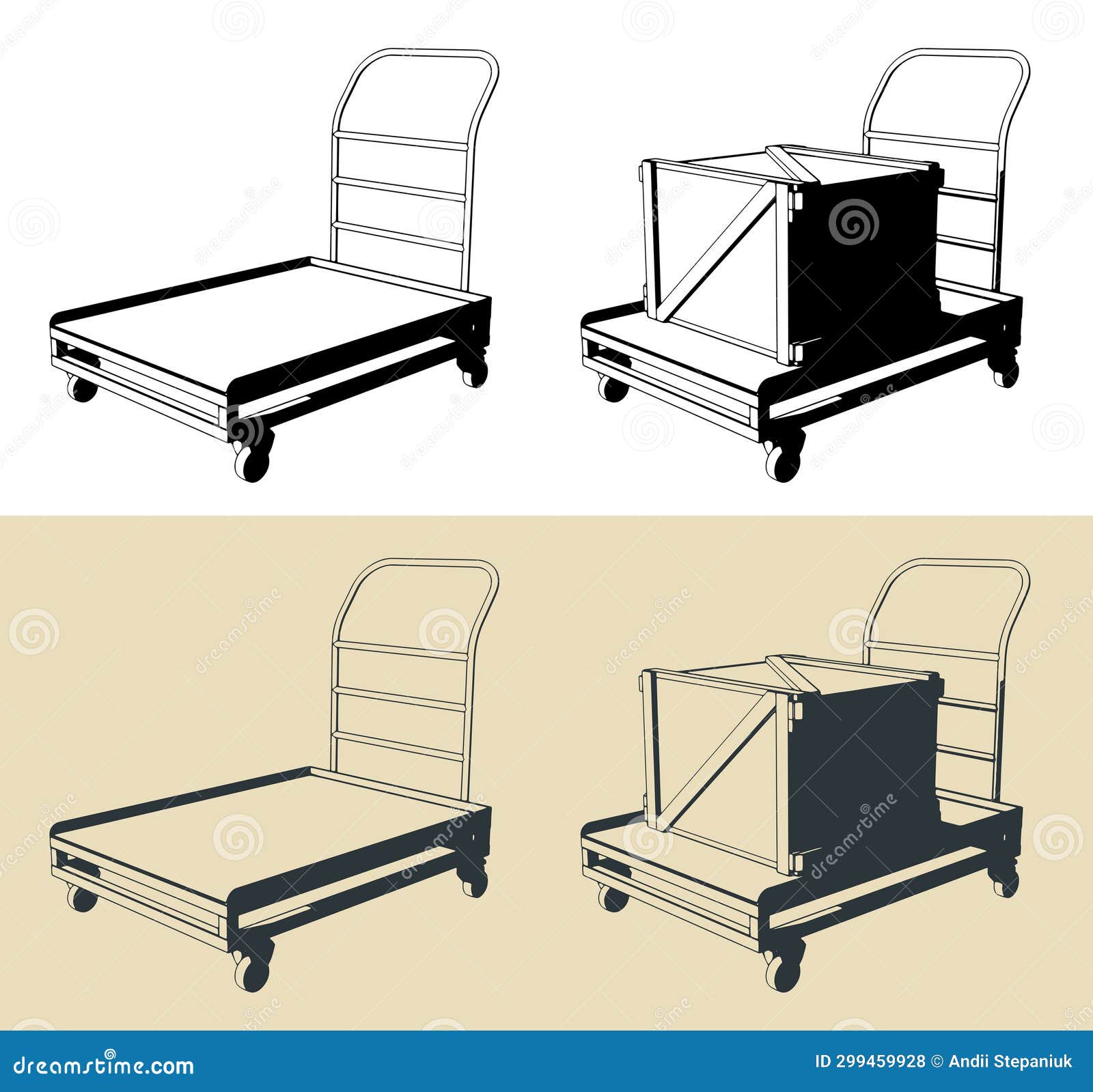 Hand Trolley Vector Transparent Icon | CartoonDealer.com #121086342