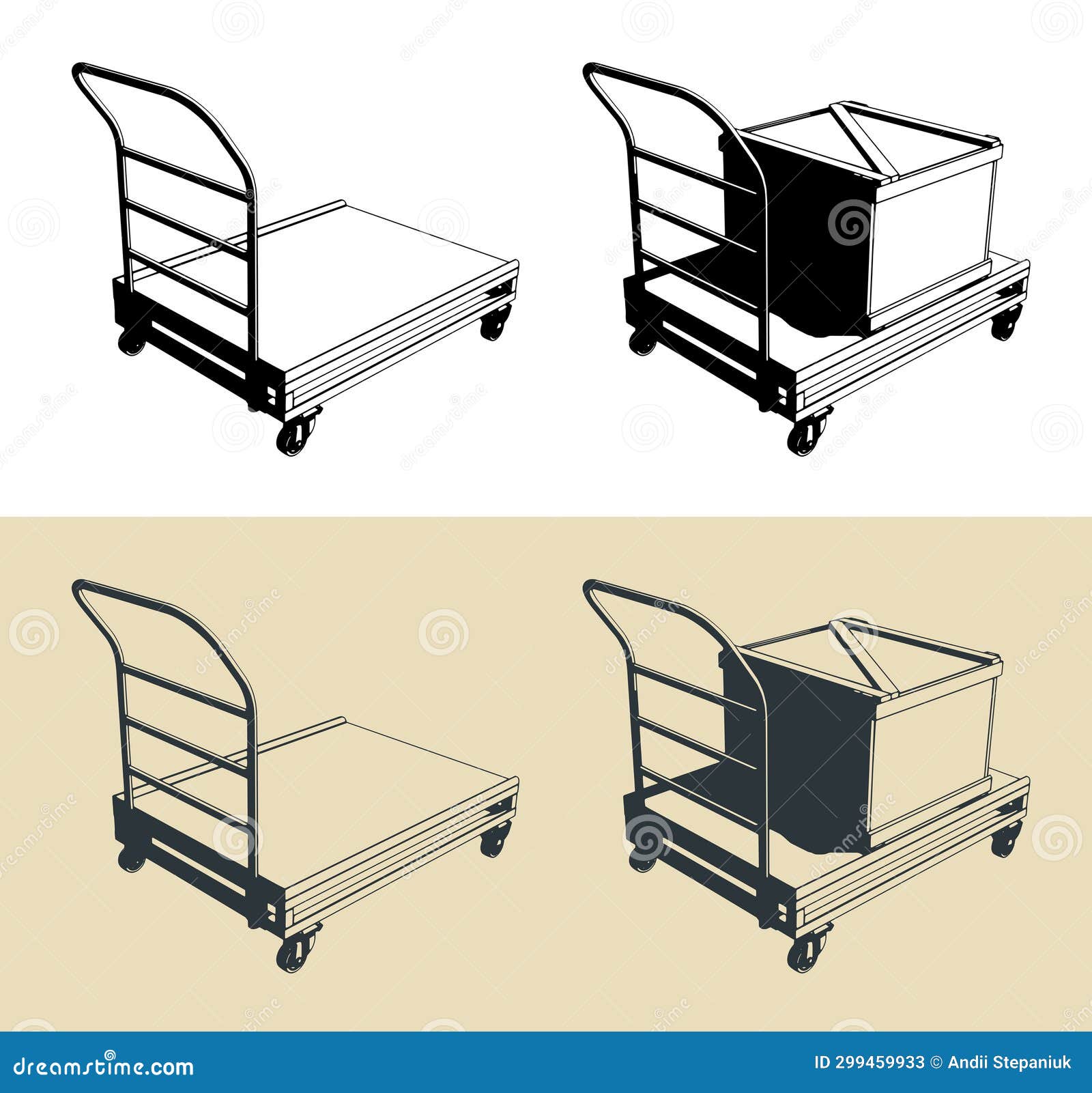 Hand Trolley Vector Transparent Icon | CartoonDealer.com #121086342