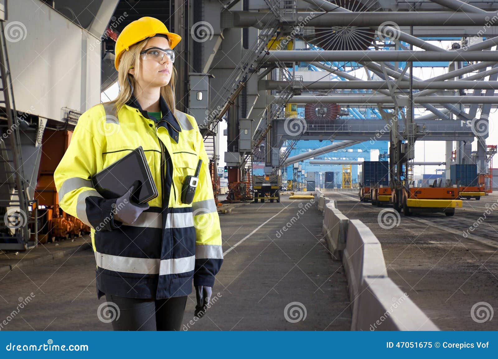 Industrial Harbor Inspector Stock Image - Image of envoronment ...