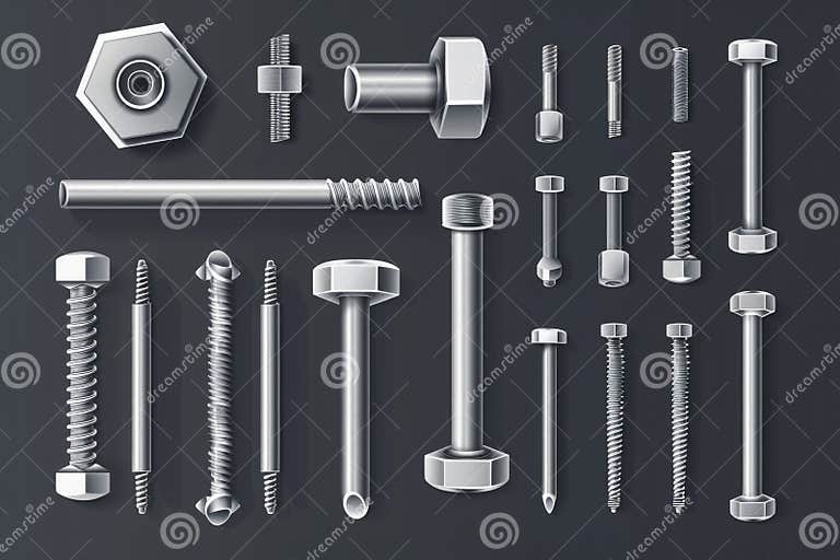 Industrial Hardware on Black Surface, Suitable for Engineering Projects ...