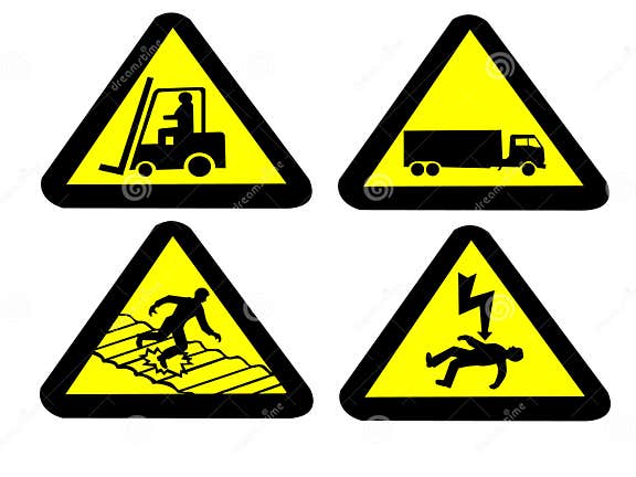 Industrial hazard signs stock vector. Illustration of sign - 1006683