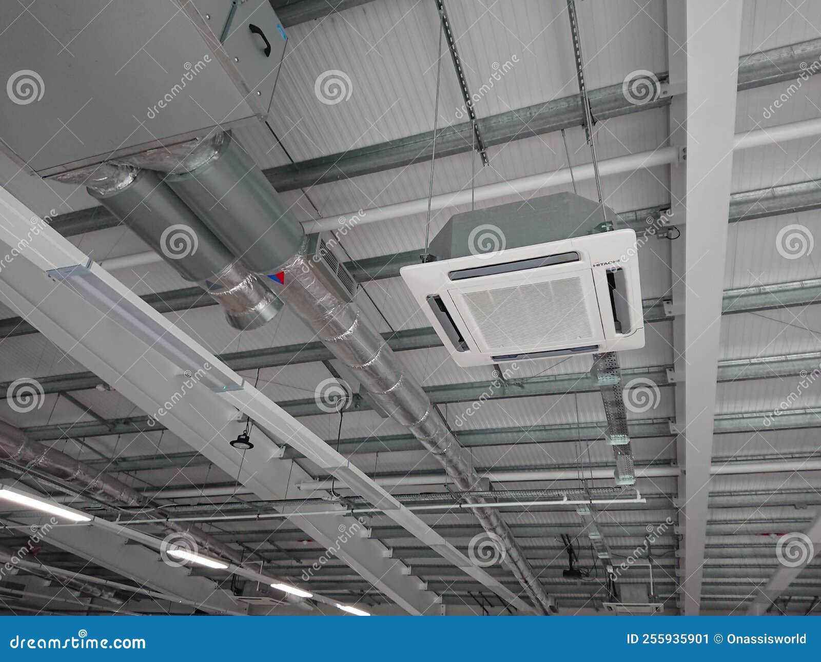 Industrial Heating Cooling Systems. Construction Stock Image - Image of ...