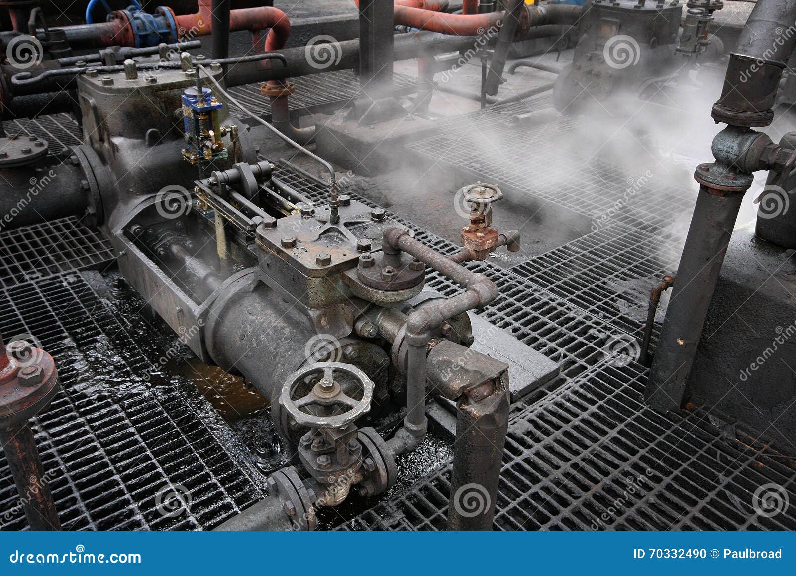 Industrial Heavy Pump and Pipework. Stock Photo - Image of pipework ...