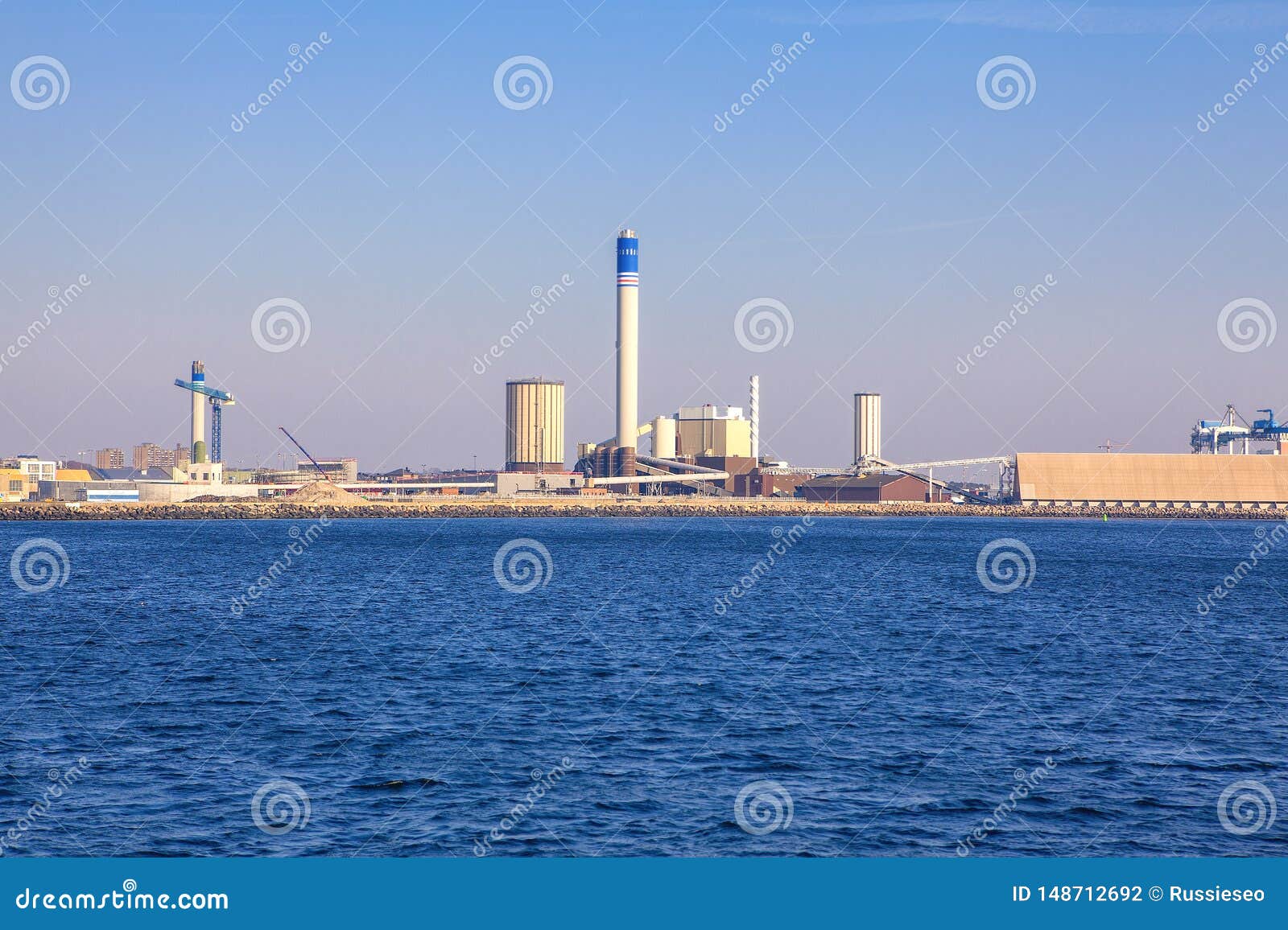 Industrial Helsingborg stock photo. Image of power, coastal - 148712692