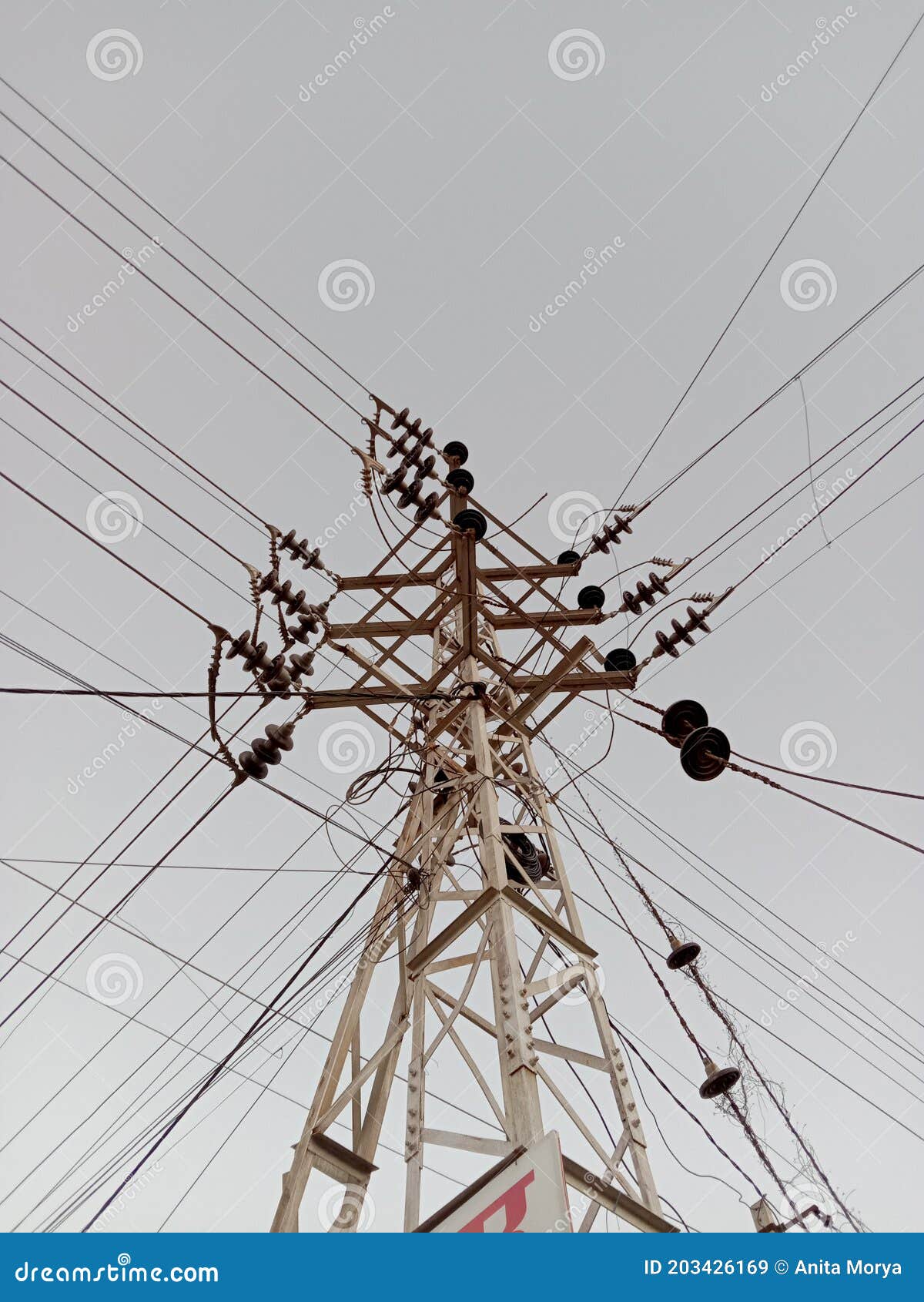 Industrial Hightension Transformer Wire and Stand Stock Image - Image ...