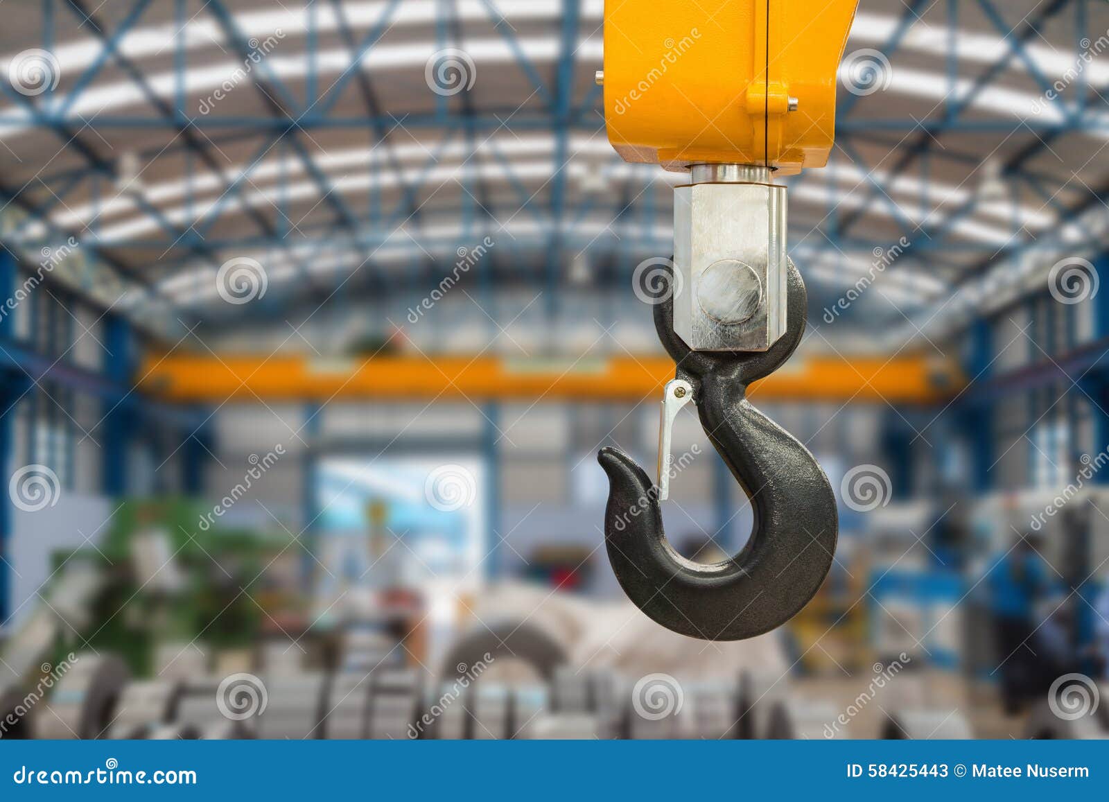 Industrial hook stock image. Image of moving, steel, crane - 58425443