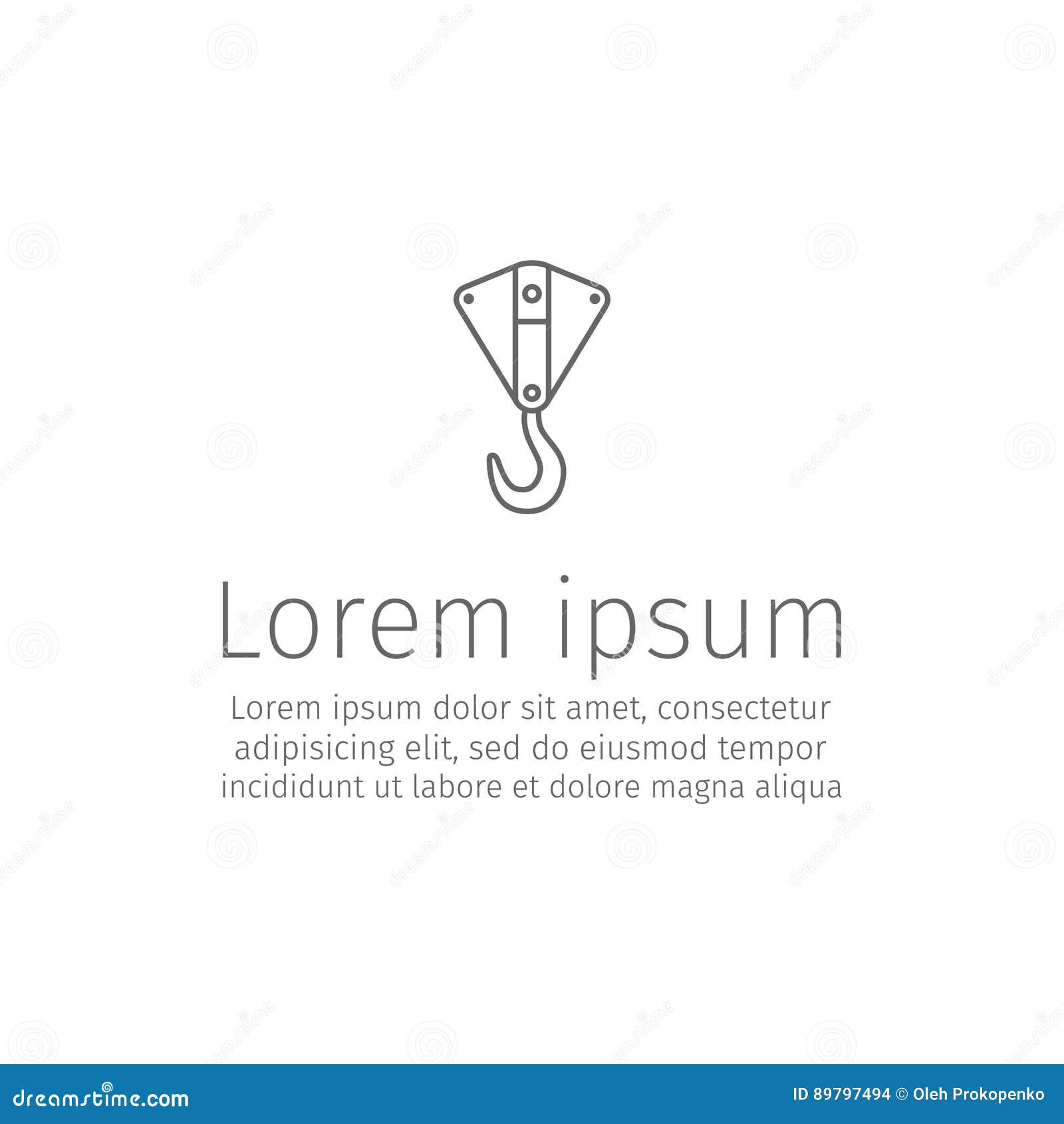 Industrial Hook. Vector Sign. Stock Illustration - Illustration of ...