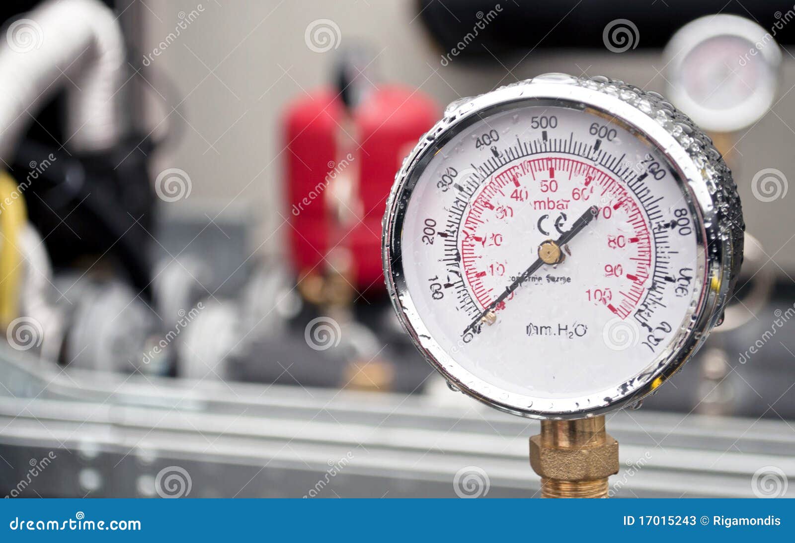 Industrial Hydraulic Barometer Stock Image - Image of closeup, climate ...