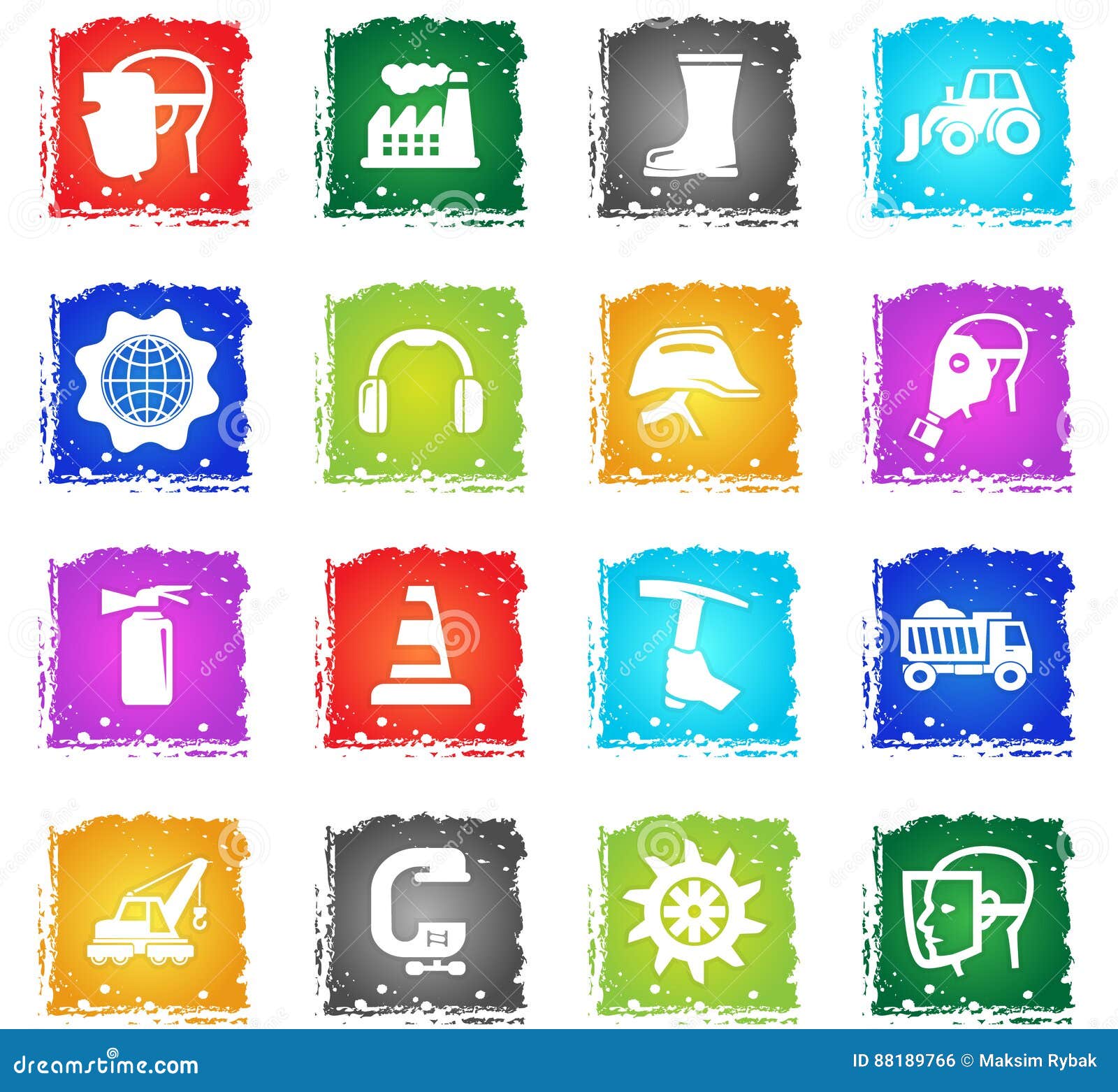 Industrial icon set stock vector. Illustration of pick - 88189766