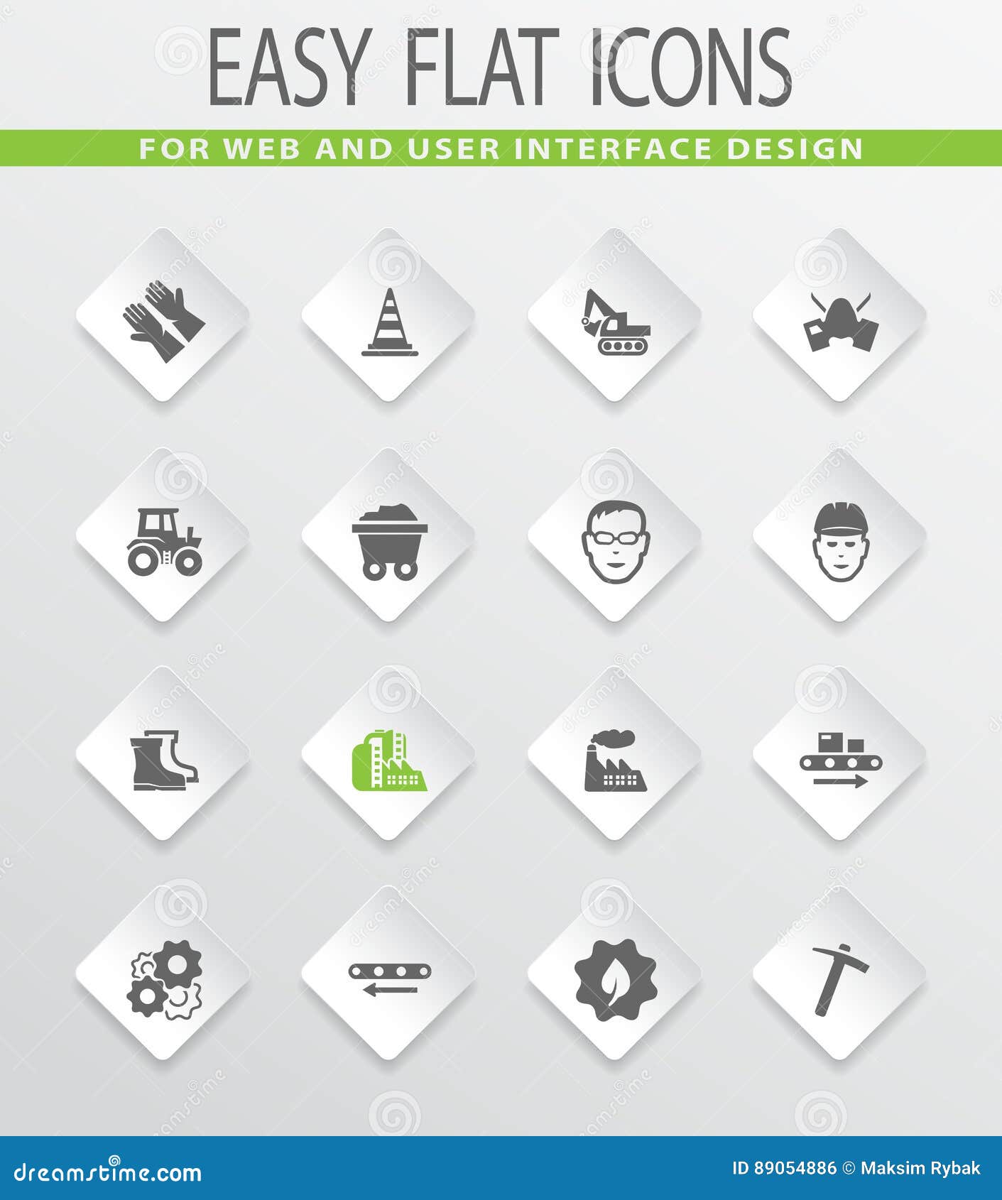 Industrial icons set stock vector. Illustration of symbol - 89054886