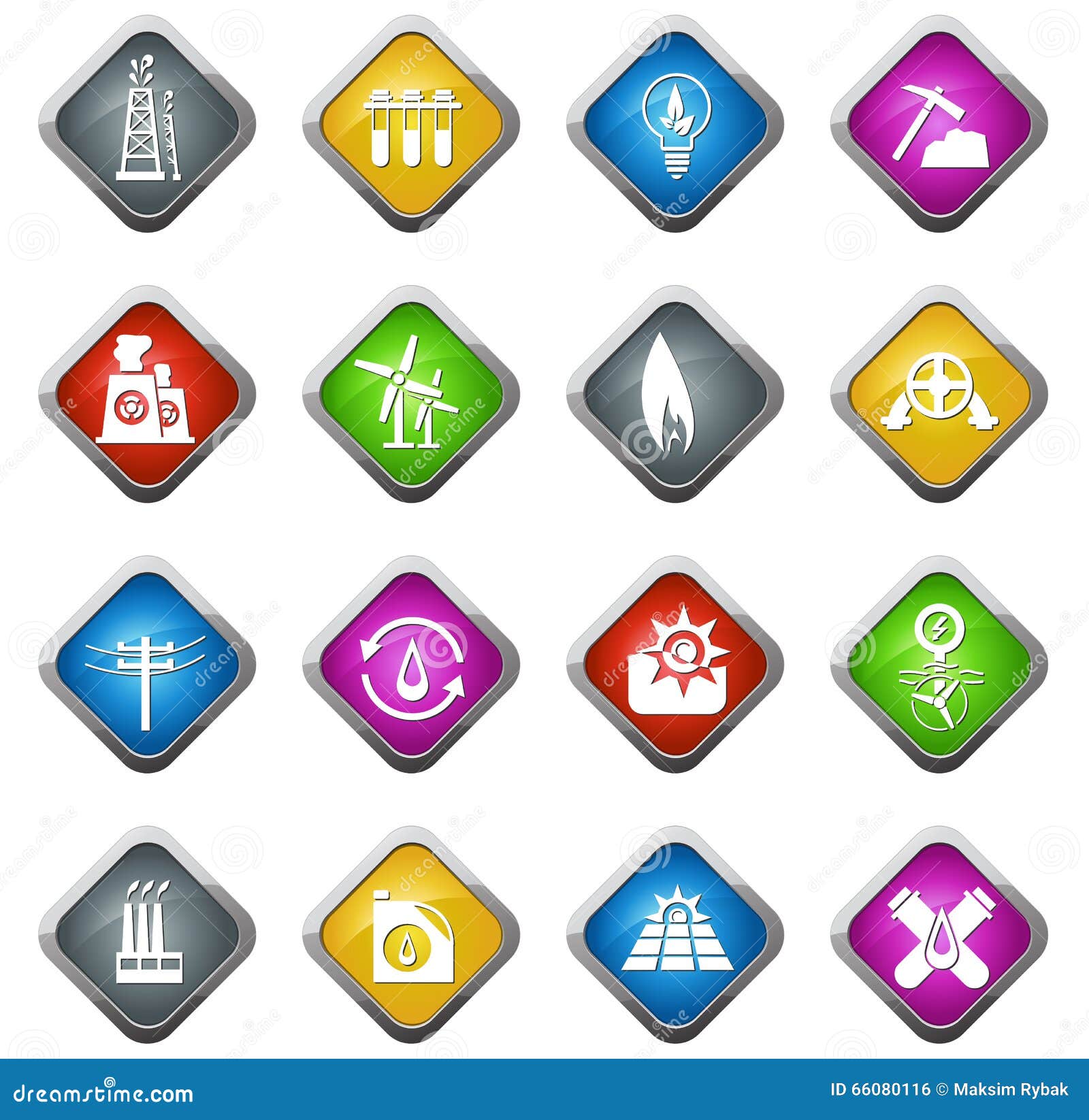 Industrial icons set stock vector. Illustration of isolated - 66080116