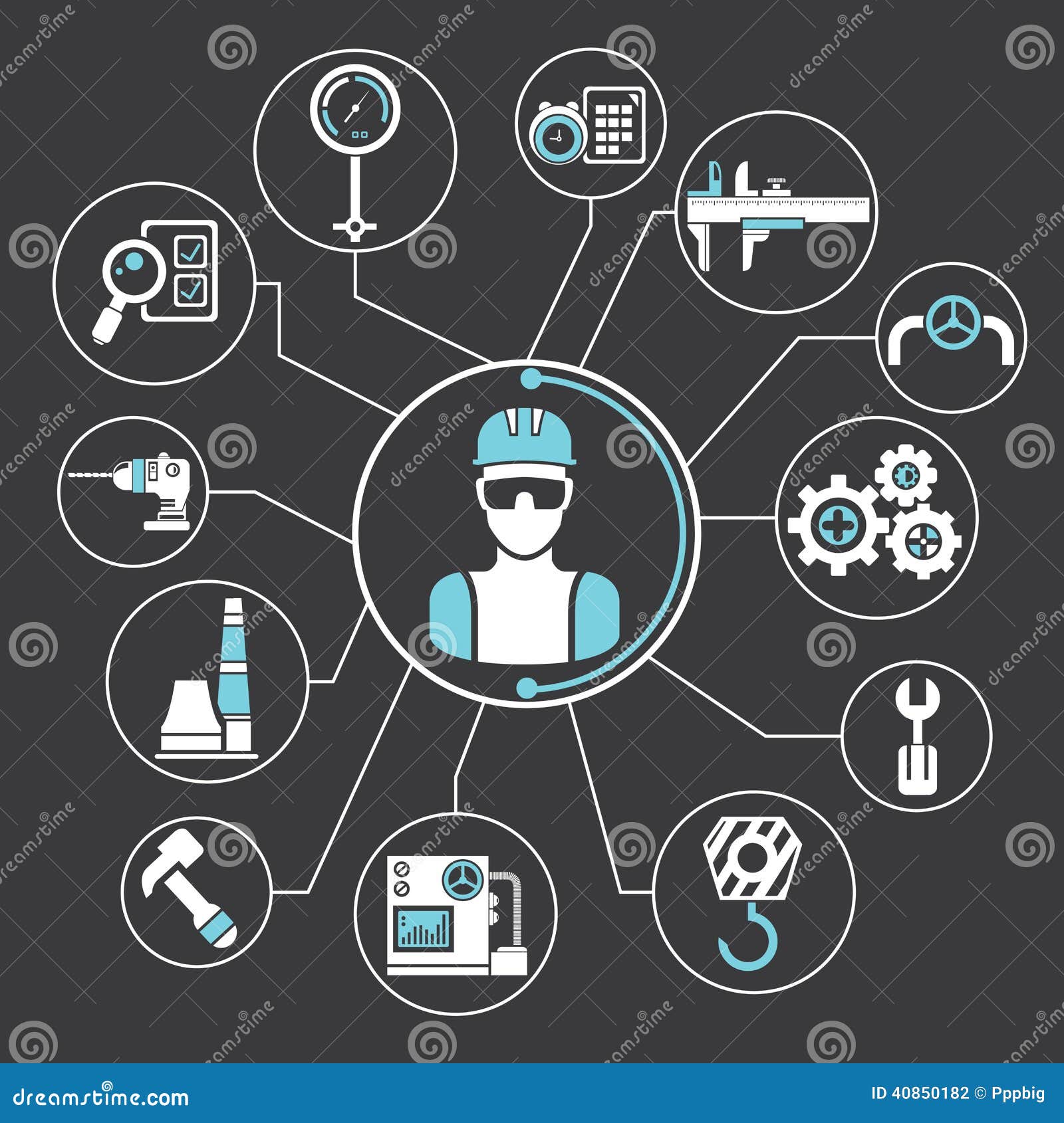 Industrial info graphics stock illustration. Illustration of mapping ...