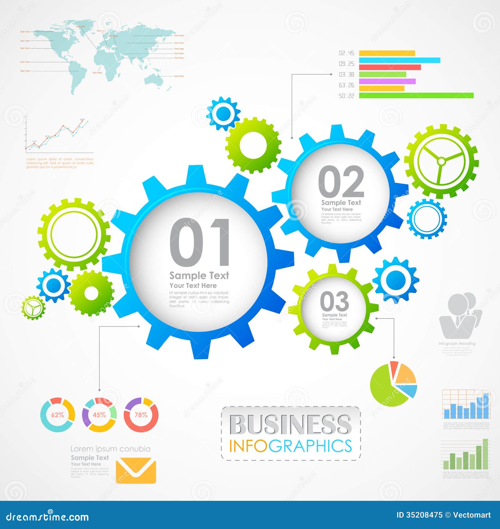 Industrial Infographics Chart Stock Vector - Image: 35208475