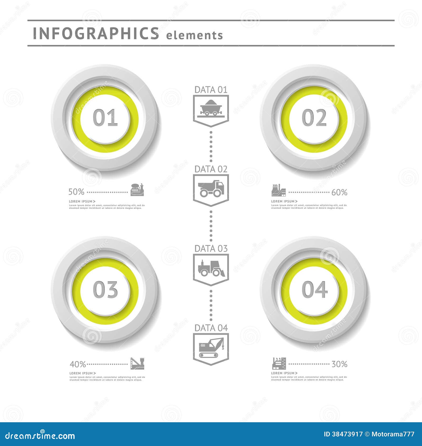 Industrial Infographics Elements. Modern Design Te Stock Vector ...