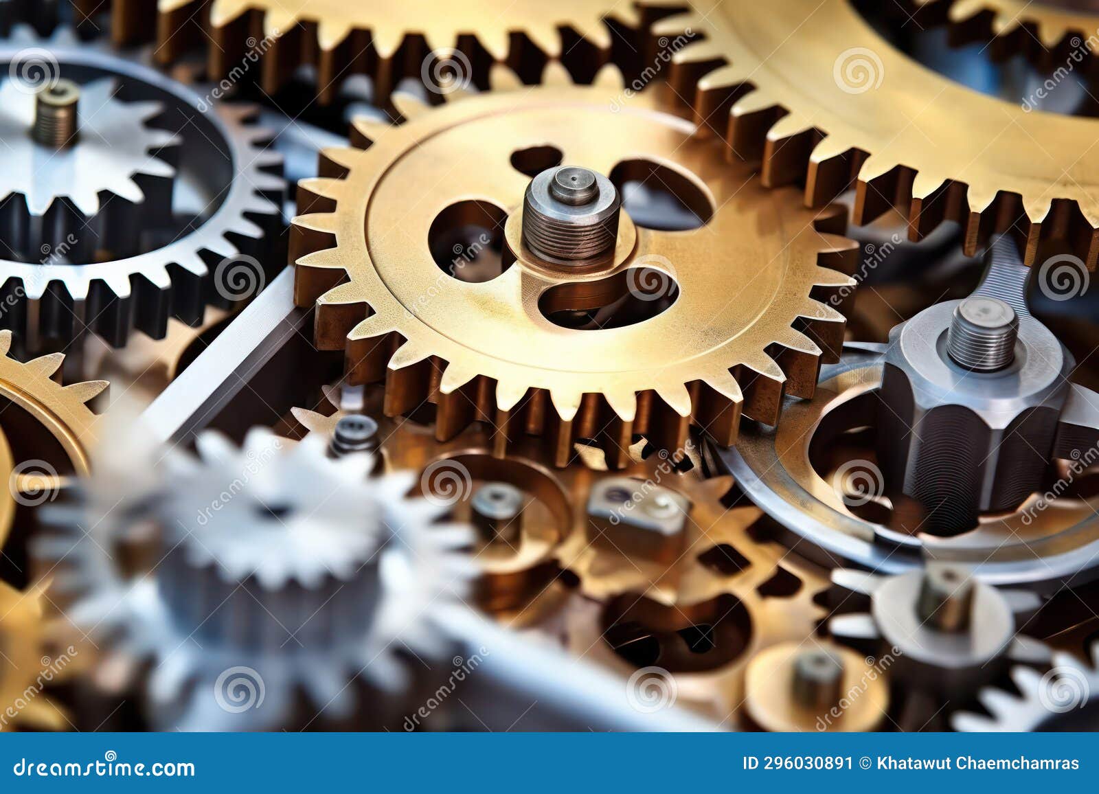Industrial Innovation, Gears and Cogs Working in Unison Stock ...