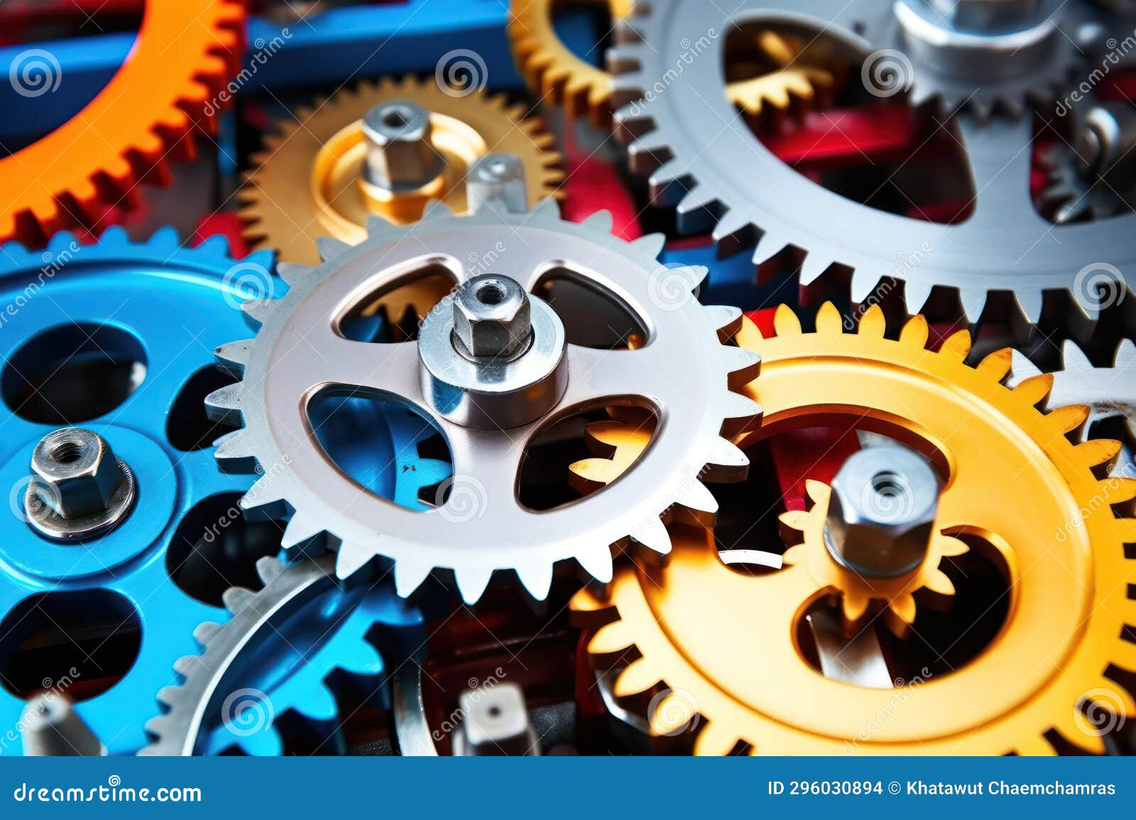 Industrial Innovation, Gears and Cogs Working in Unison Stock ...