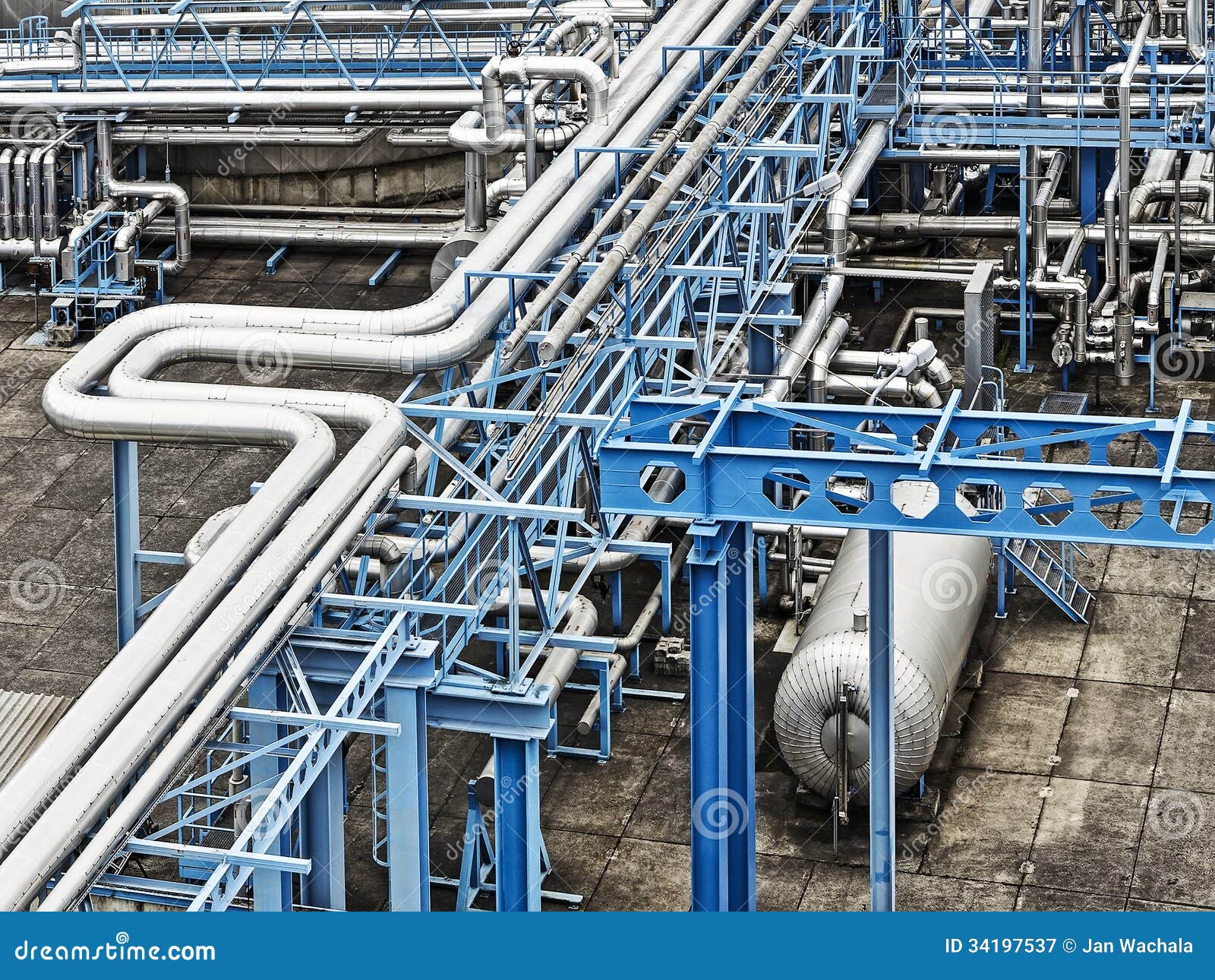 Industrial Installation stock image. Image of pipelines - 34197537