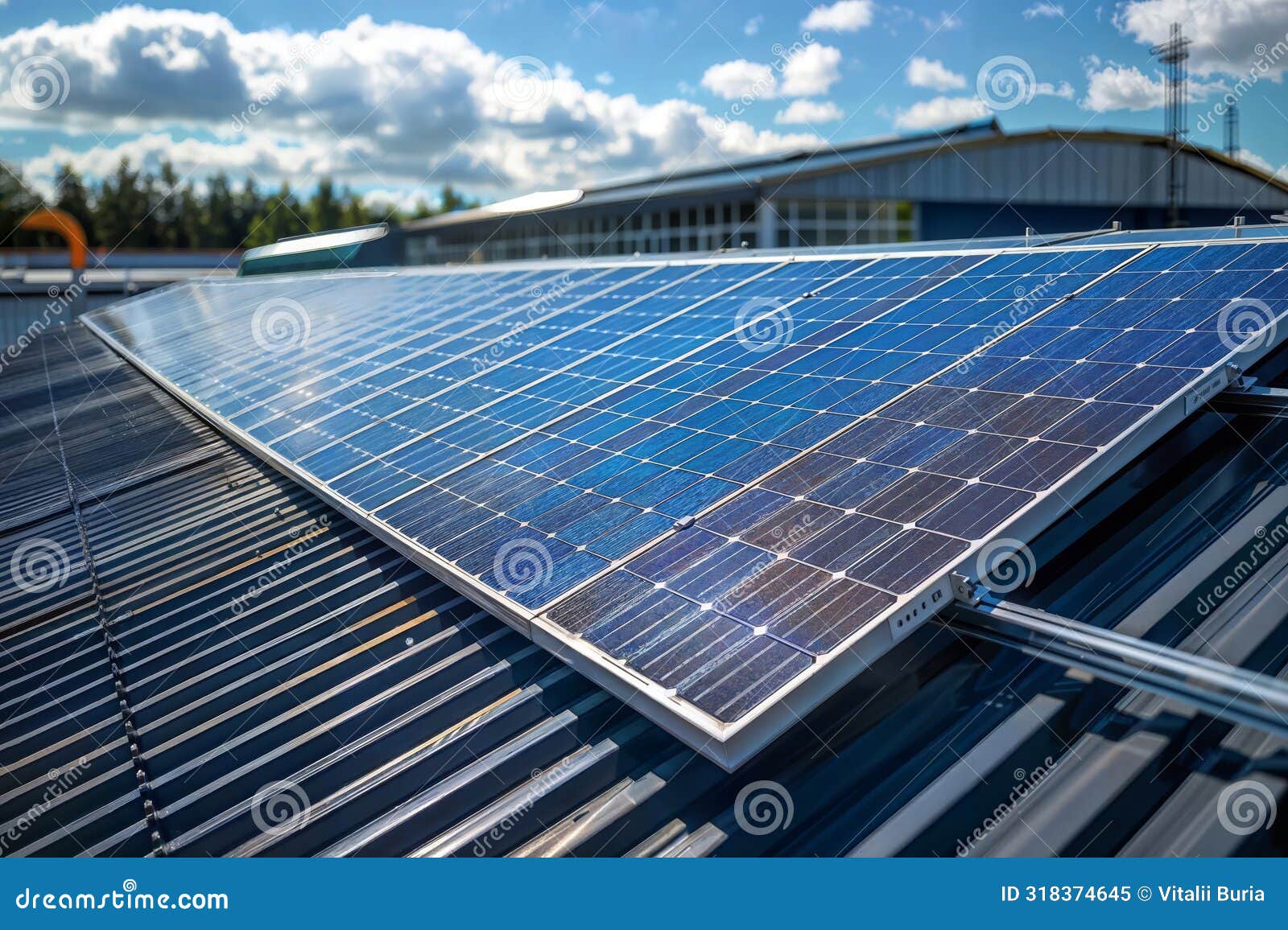 Industrial Integration: Solar Panels in Progress, Generative Ai Stock ...