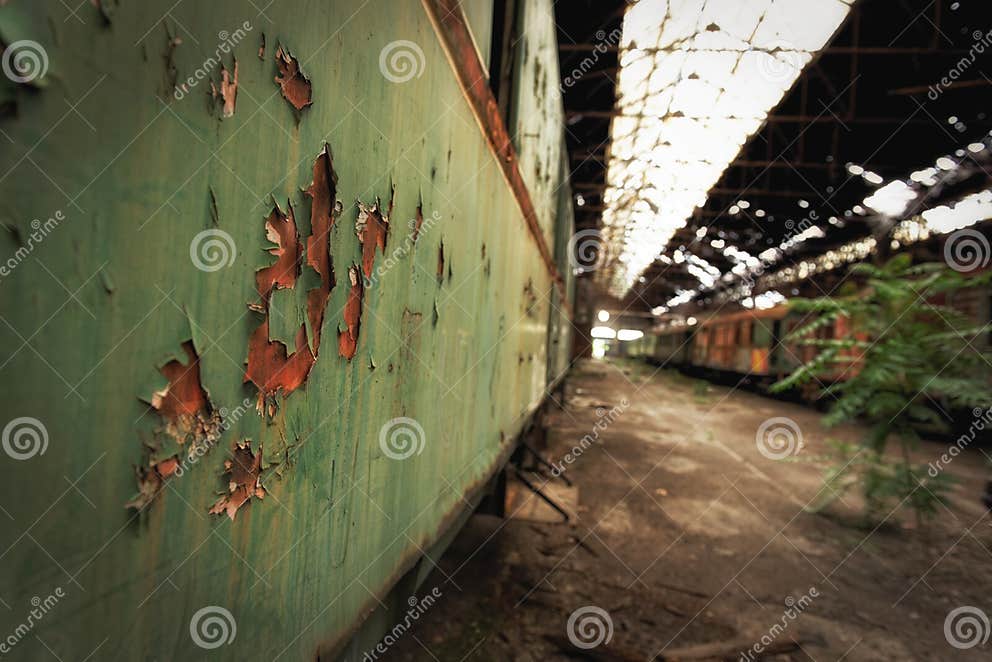 Industrial Interior with Bright Light Stock Image - Image of station ...