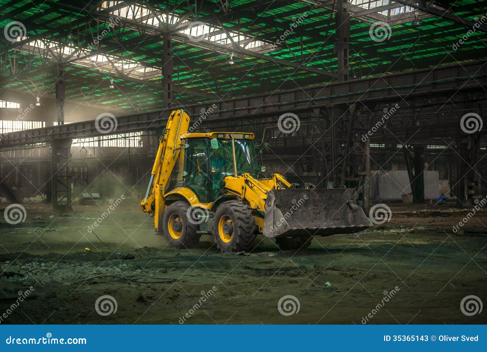 Bulldozer Inside Building Site Stock Image | CartoonDealer.com #5176645