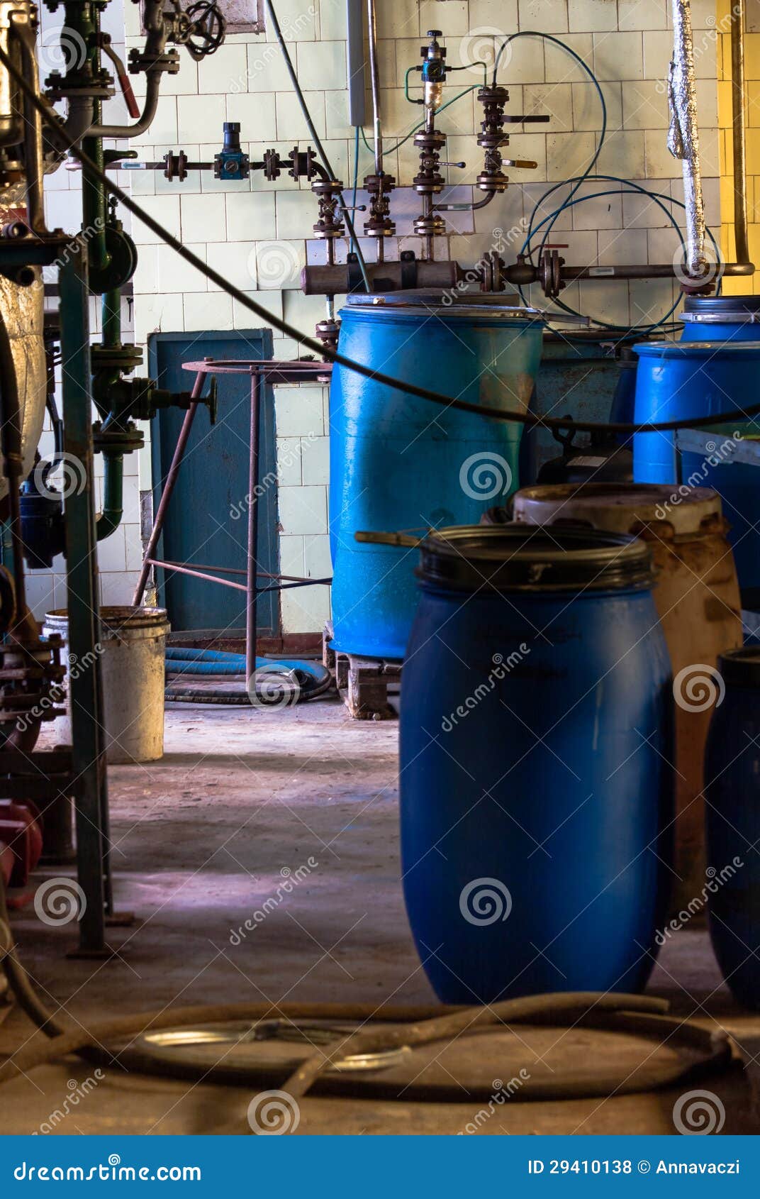 Industrial Interior of a Chemical Plant Stock Photo - Image of ...