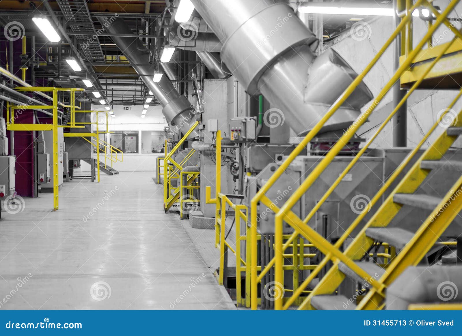 Industrial Interior of a Generic Power Plant Stock Image - Image of ...