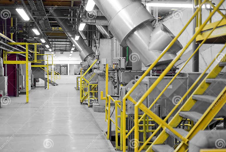 Industrial Interior of a Generic Power Plant Stock Image - Image of ...