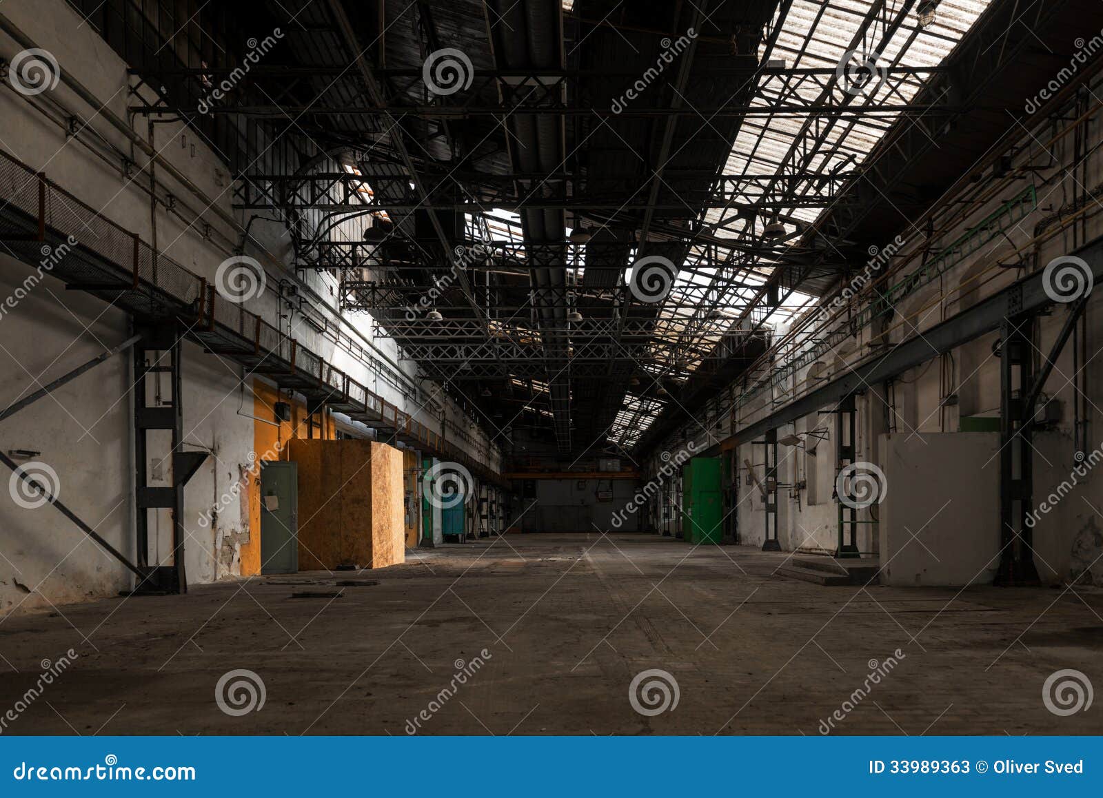 Industrial Interior of an Old Factory Stock Image - Image of rusty ...