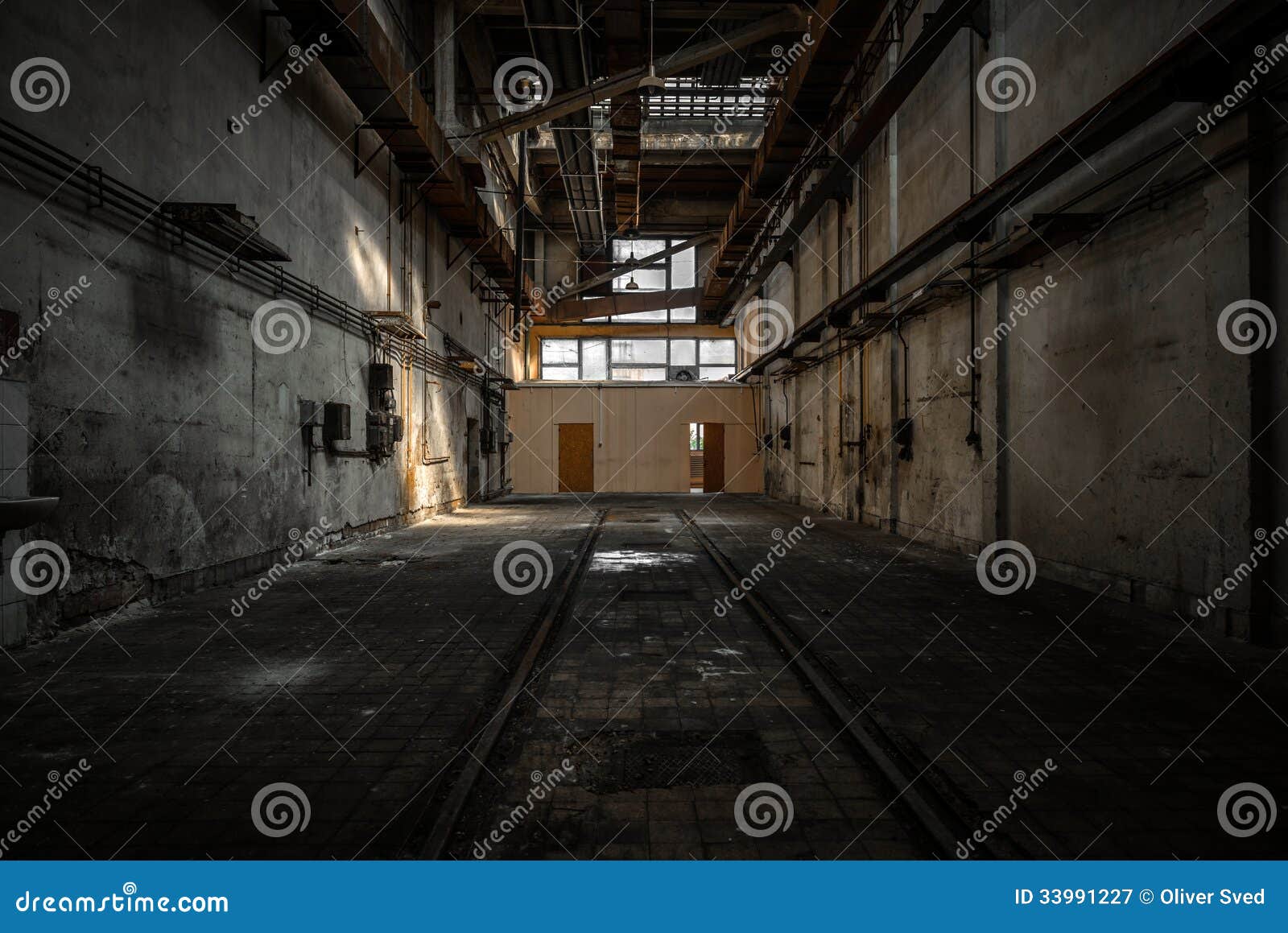 Industrial Interior of an Old Factory Stock Image - Image of building ...