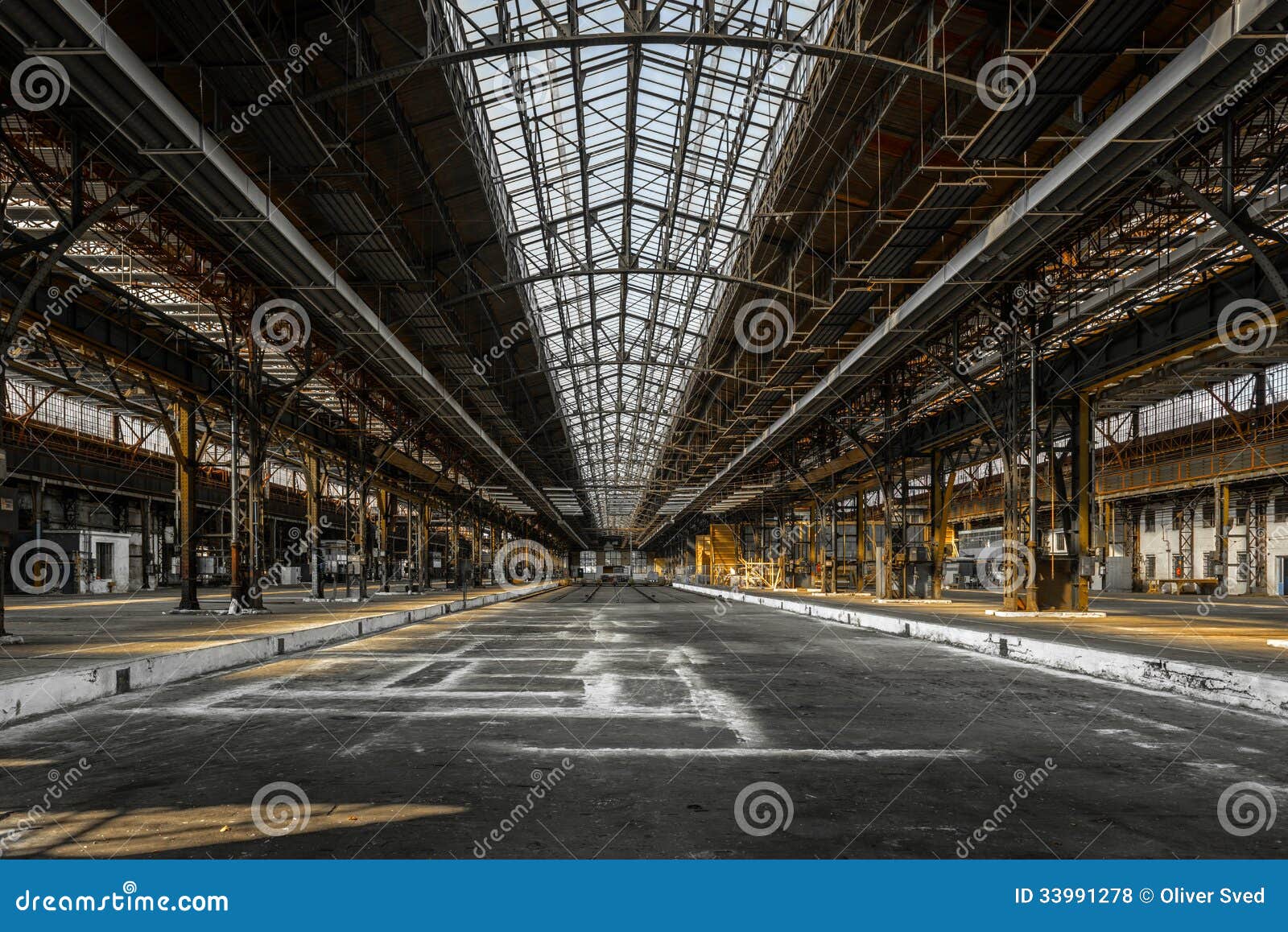 Industrial Interior of an Old Factory Stock Photo - Image of interior ...