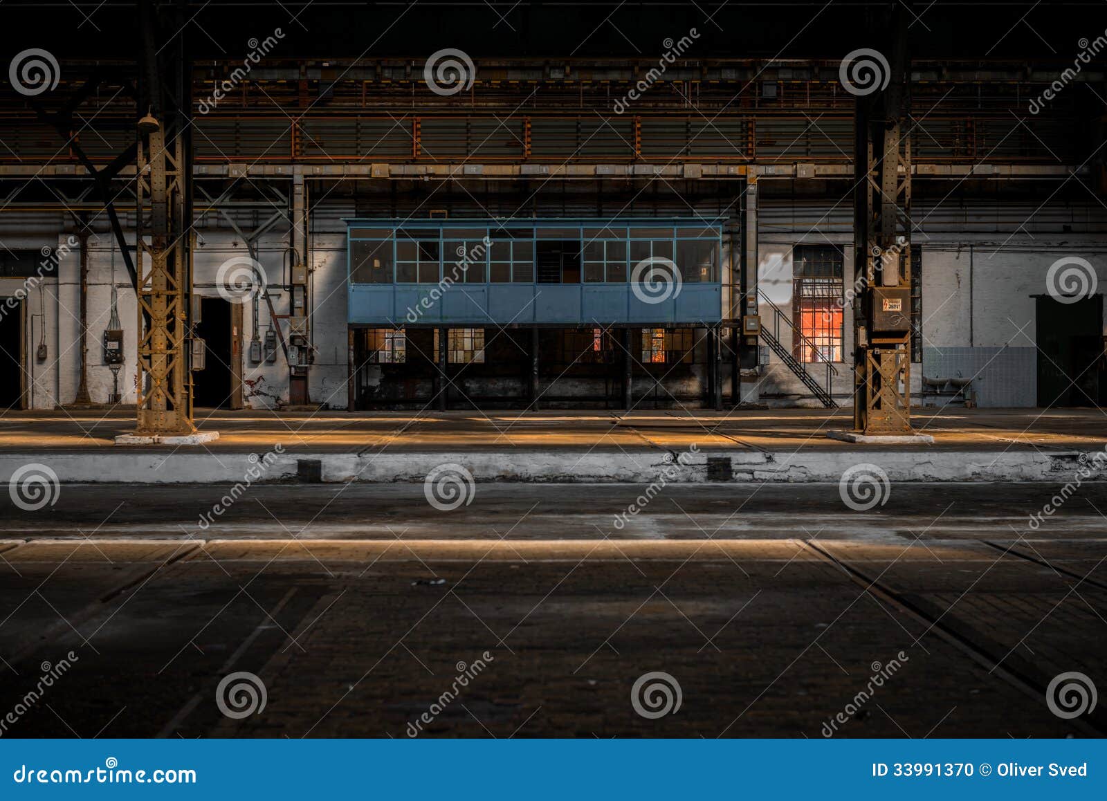 Industrial Interior of an Old Factory Stock Photo - Image of wall ...
