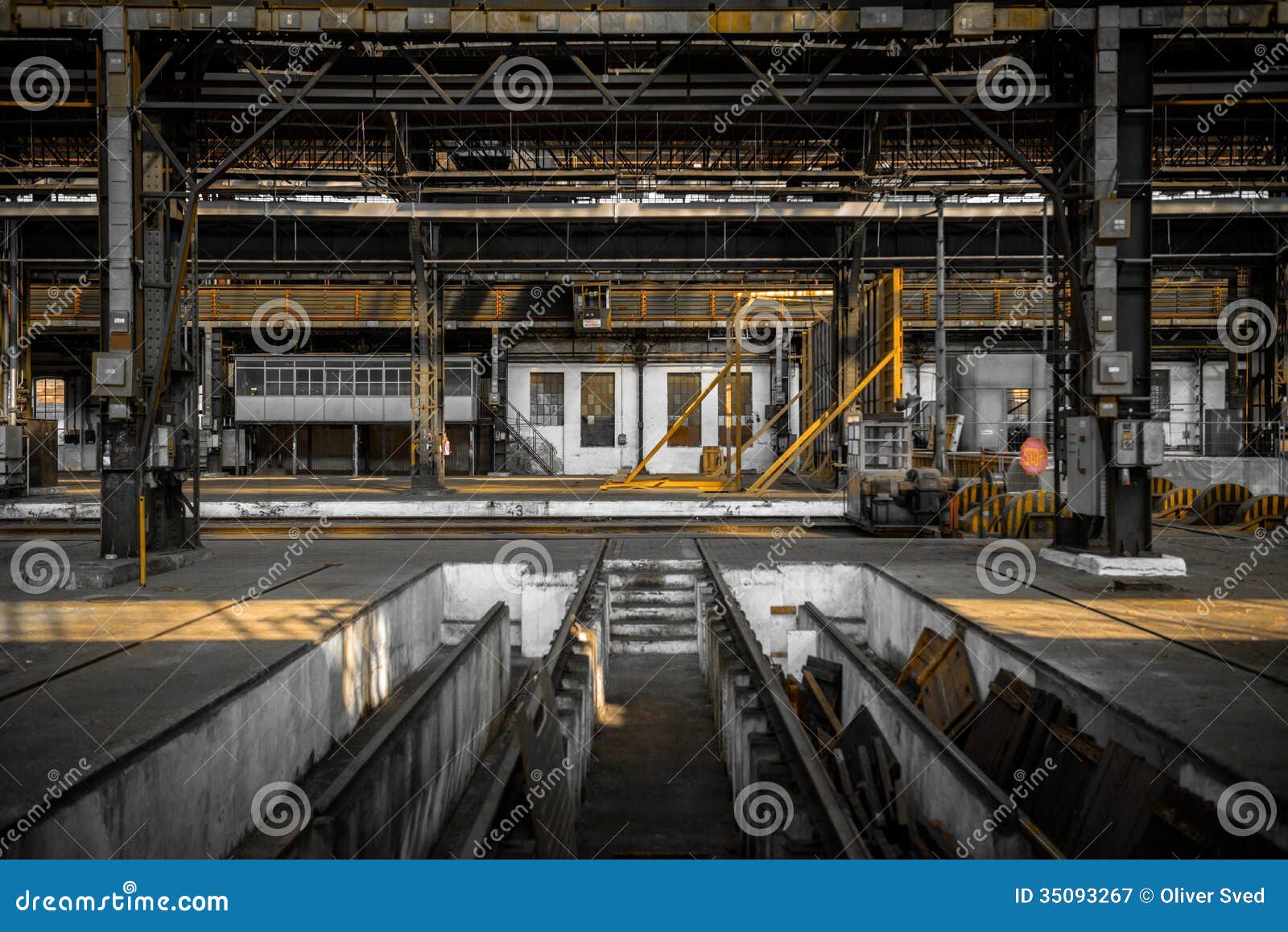 Industrial Interior Of An Old Factory Stock Image - Image: 35093267