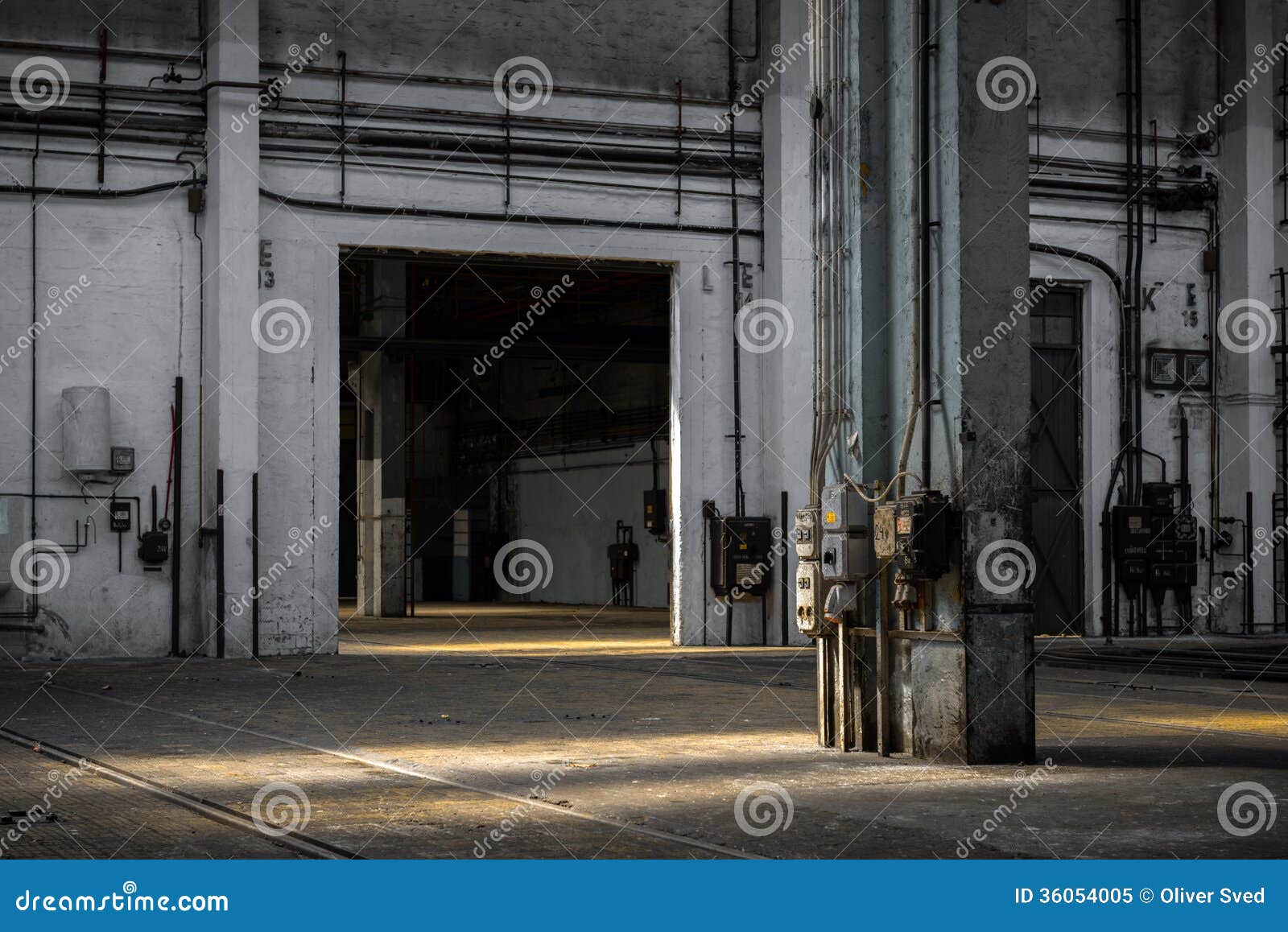 Industrial Interior of an Old Factory Stock Image - Image of aged, dark ...