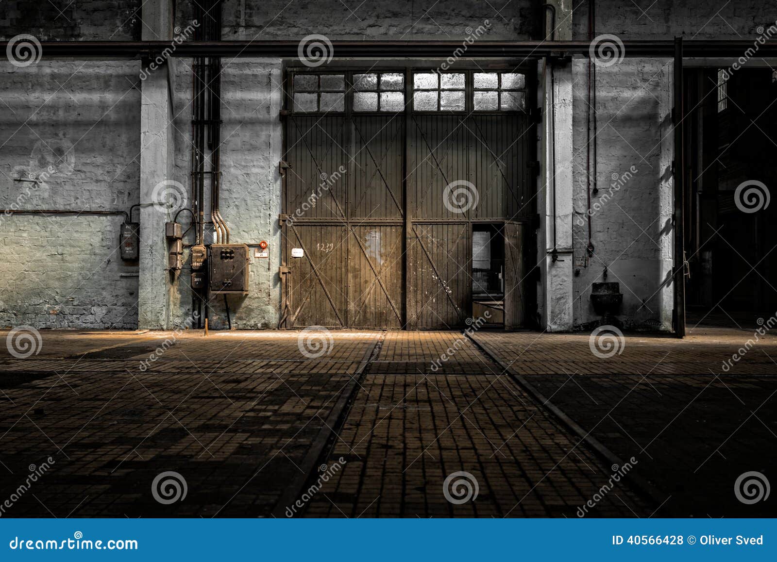 Industrial Interior of an Old Factory Stock Photo - Image of aged ...