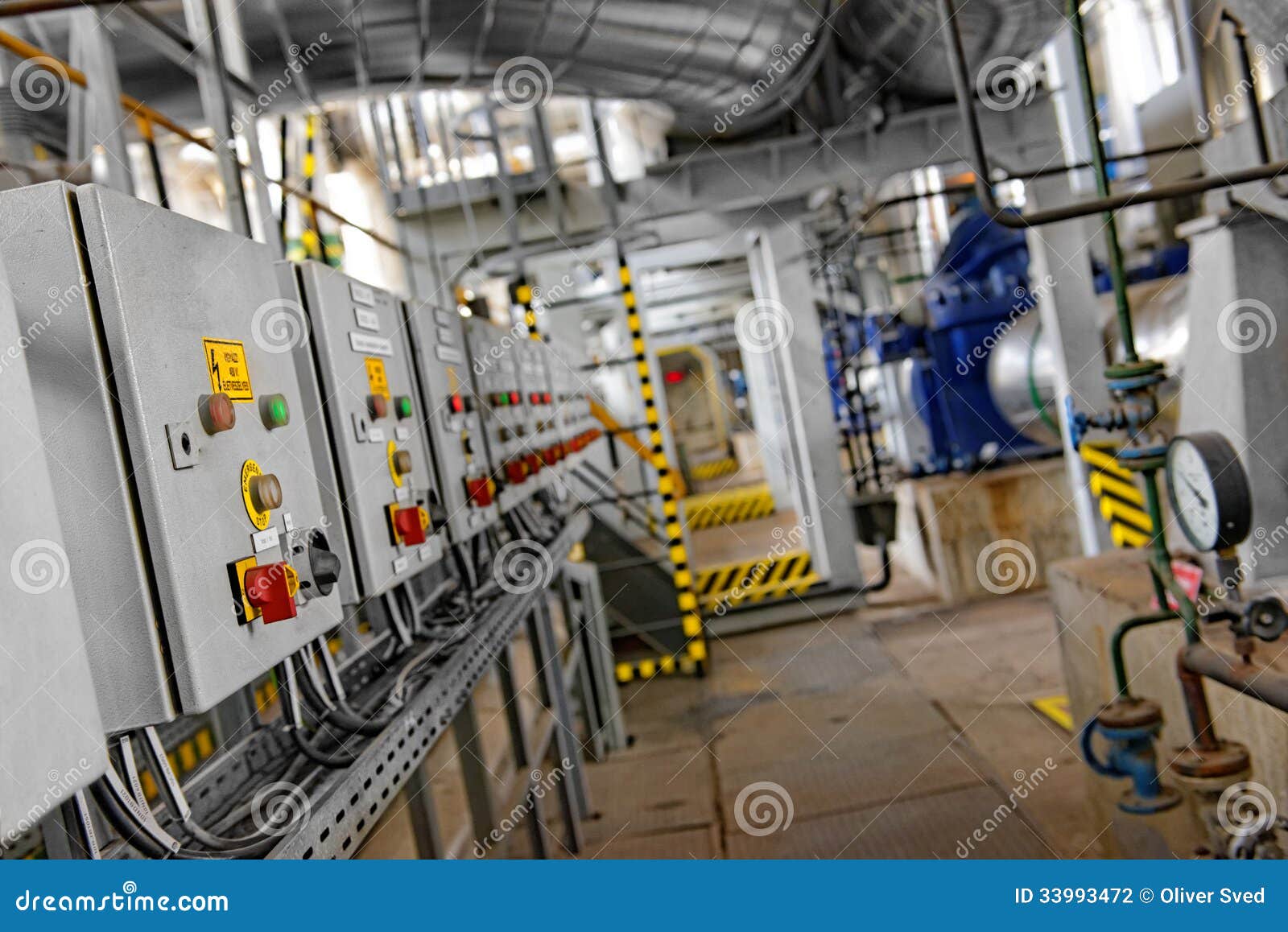 Industrial Interior of a Power Plant Stock Photo - Image of chemical ...