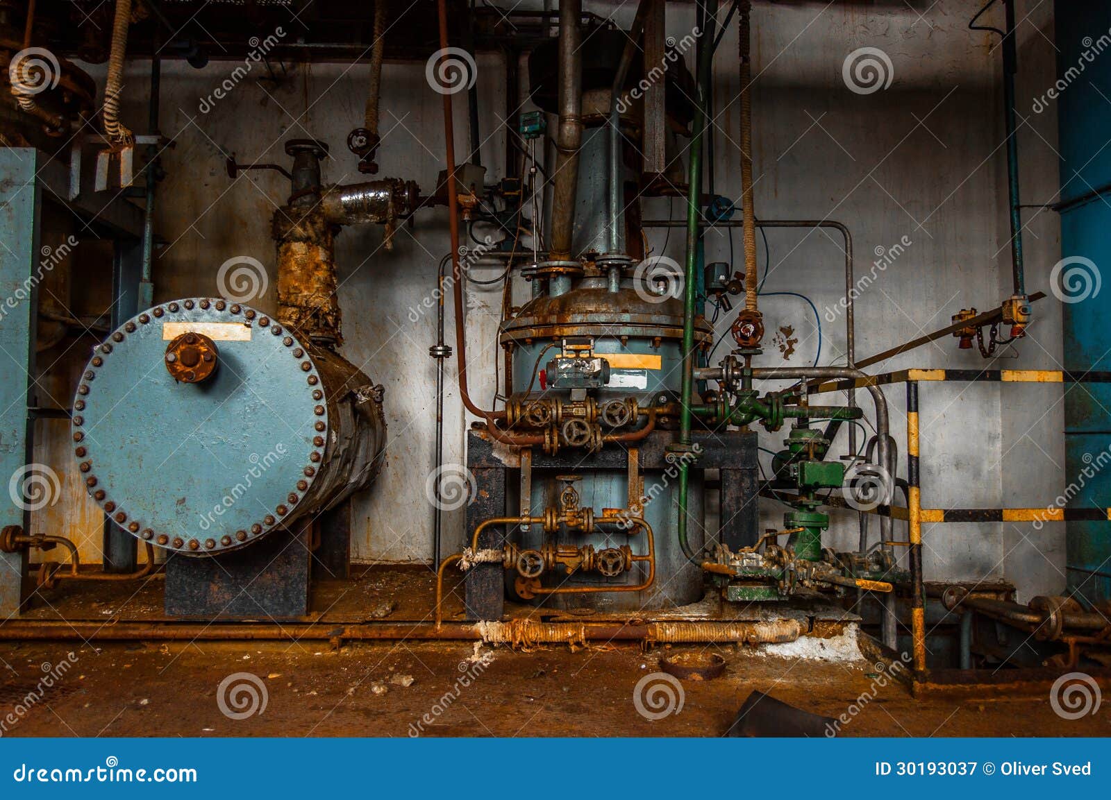 Industrial Interior with Storage Tank Stock Image - Image of ...