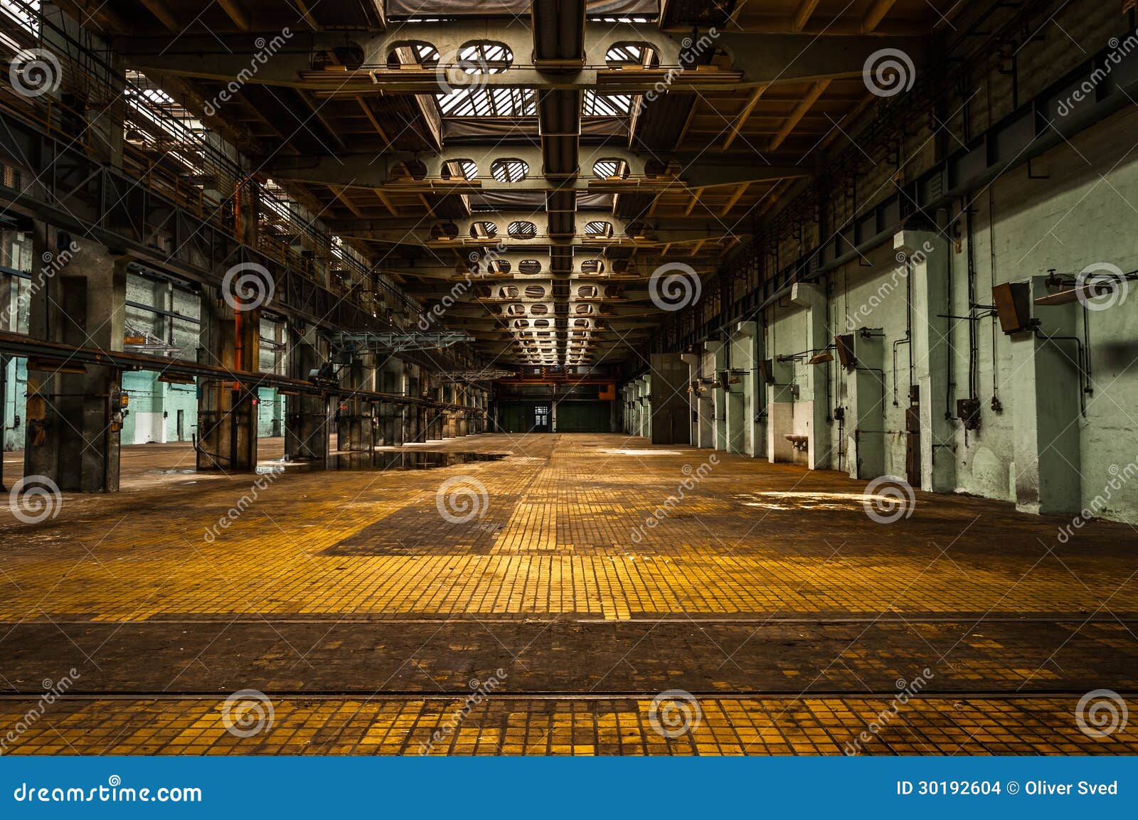 Industrial Interior of a Factory Stock Photo - Image of empty, deserted ...