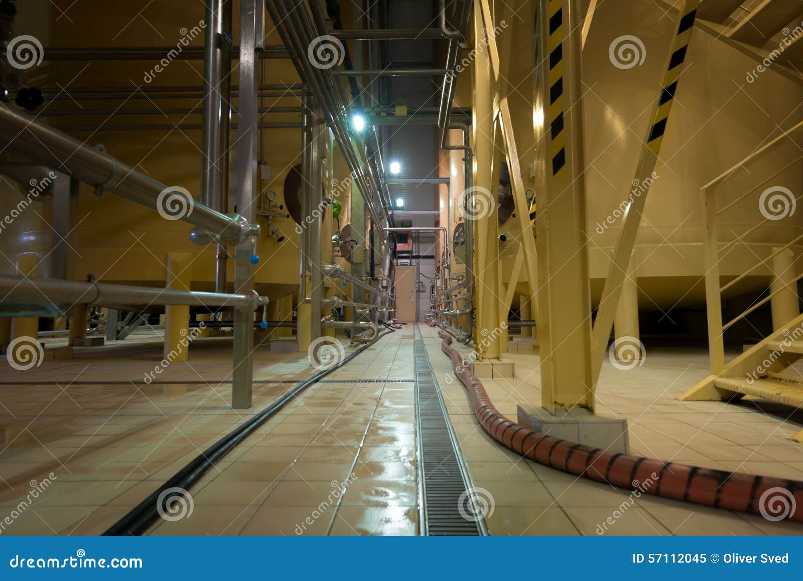 Industrial Interior with Welded Silos Stock Image - Image of clean ...