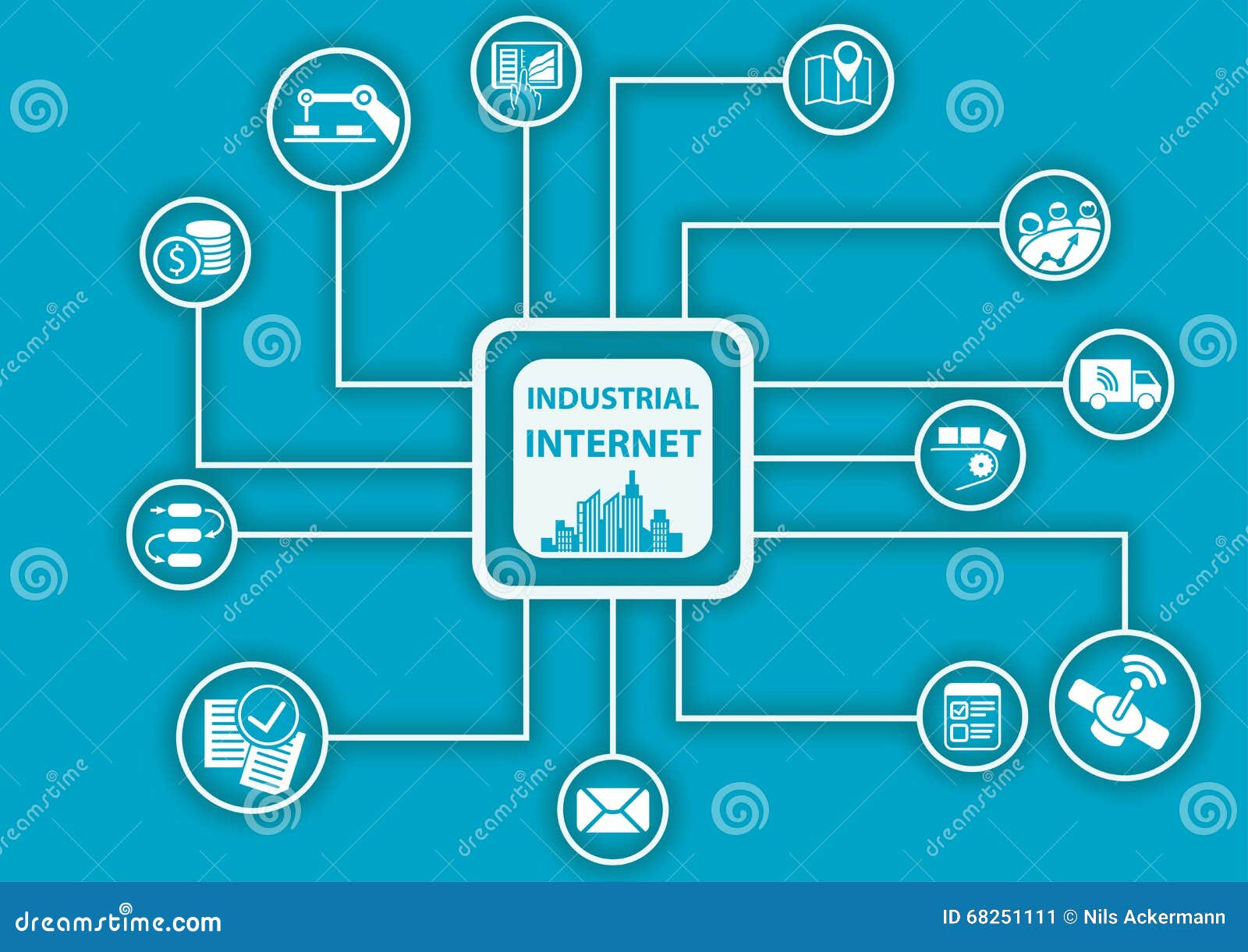 Industrial Internet or Industry 4.0 Infographic Stock Illustration ...