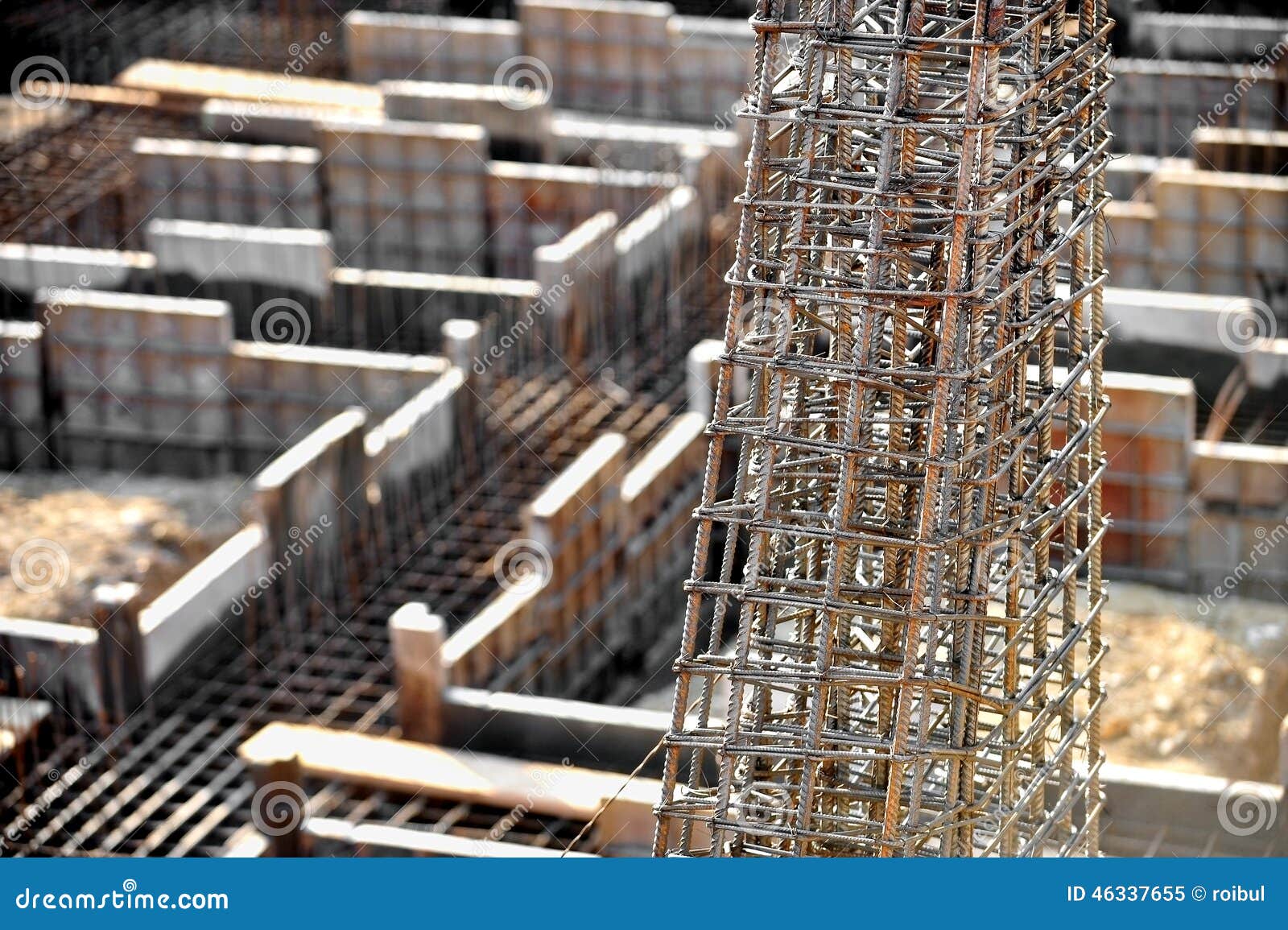 Industrial Iron Reinforcement Detail Stock Image - Image of construct ...