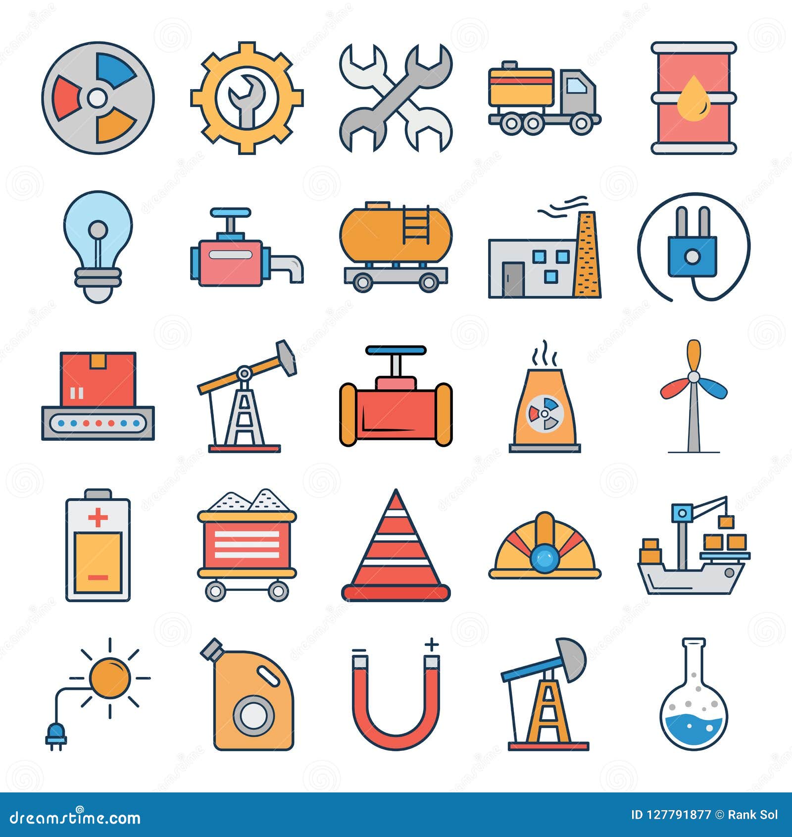 Industrial Isolated Vector Icons that Can Be Easily Modified or Edit ...